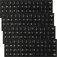 CCOCC 4 Pcs Universal English Keyboard Letter Stickers,Black Background ...