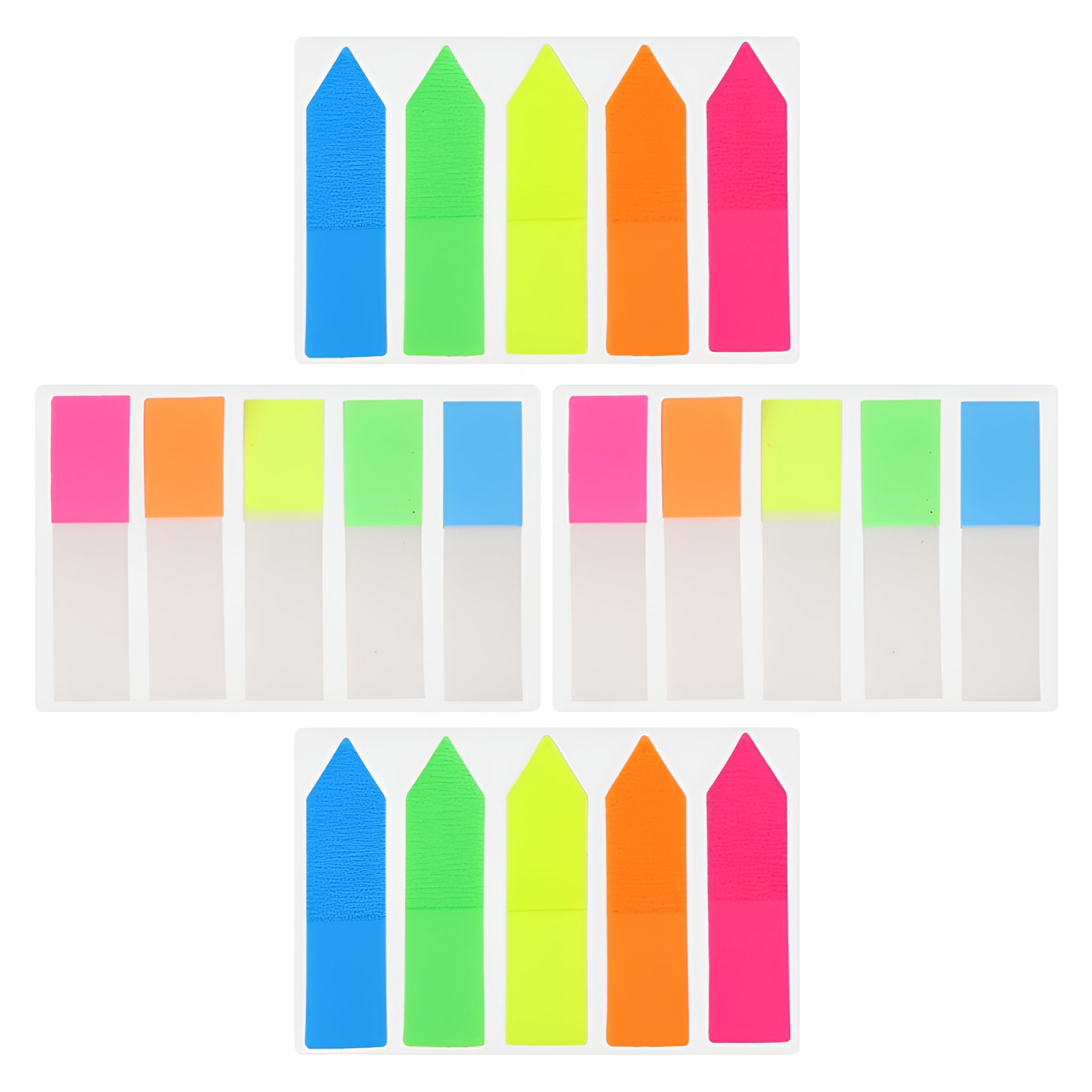CCOCC 4 Sets of Colorful Page Tabs Decor Page Marker Paper Page Label ...
