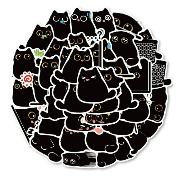 CCOCC 40 Pcs Cat Stickers,Fun Decor Funny Stickers,Strong Adhesive ...