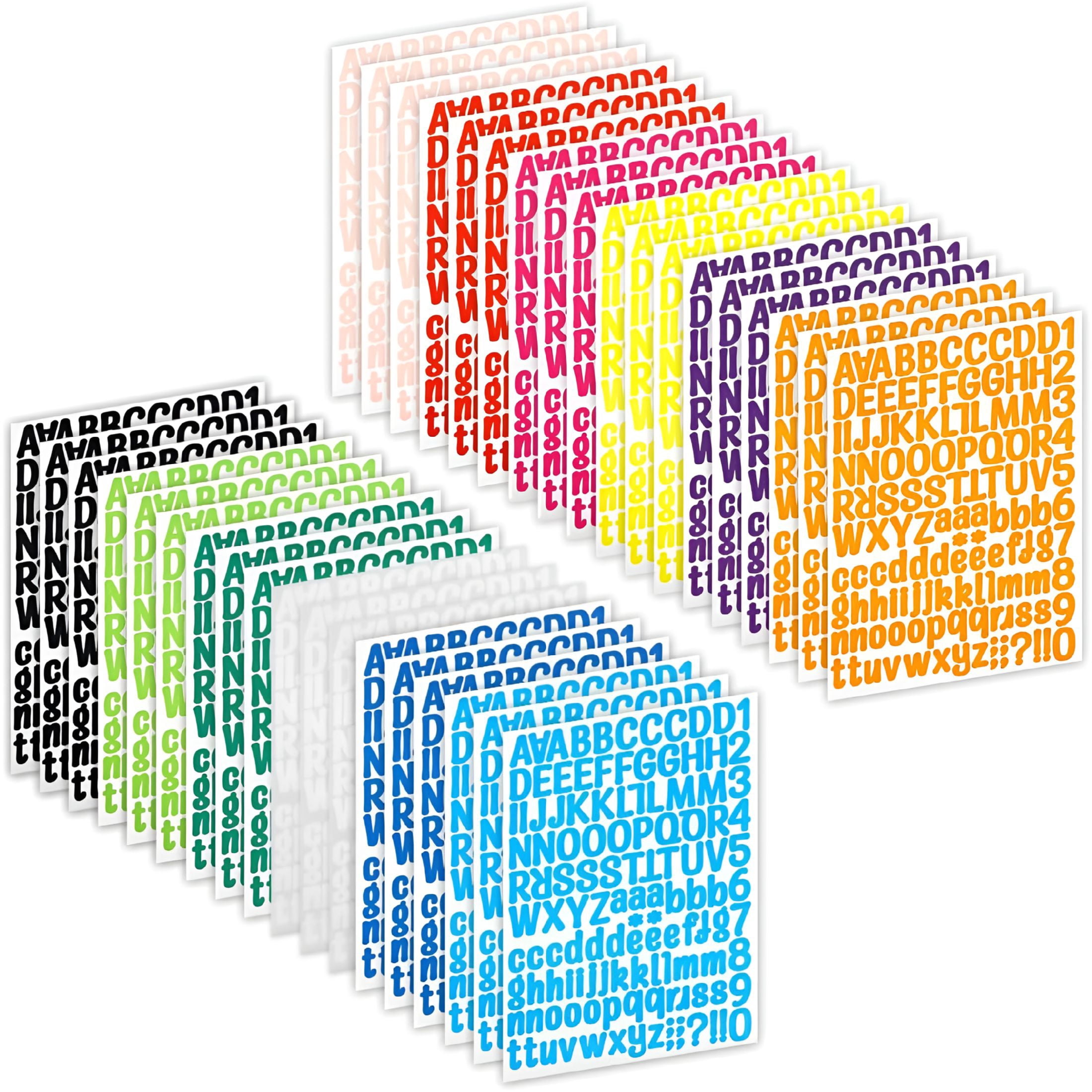 CCOCC 4356Pcs Letter Sticker 36 Sheet Alphabet Sticker,1inch Self ...