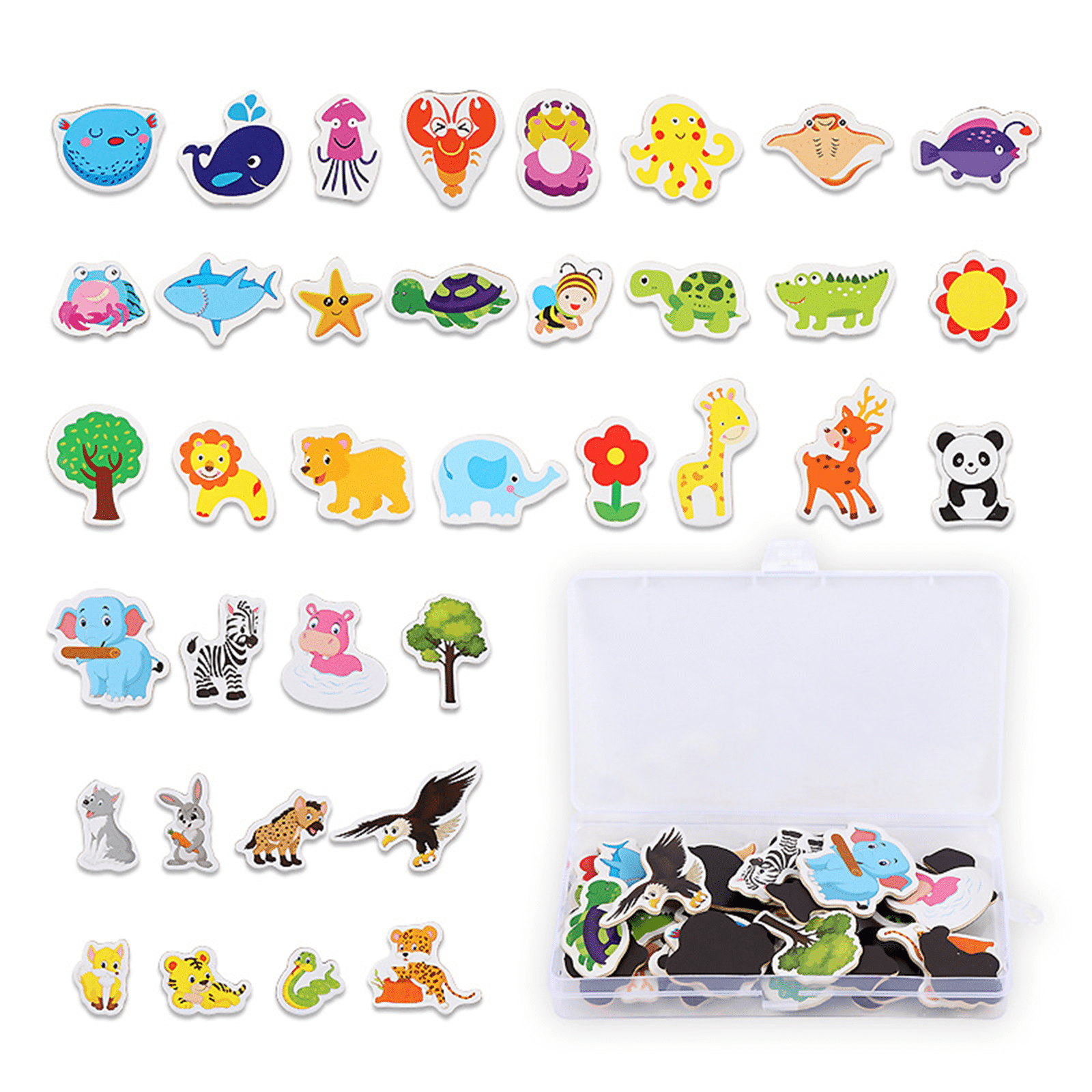 CCOCC 48Pcs Fridge Magnets,Fun Animal Learning Refrigerator Magnets ...