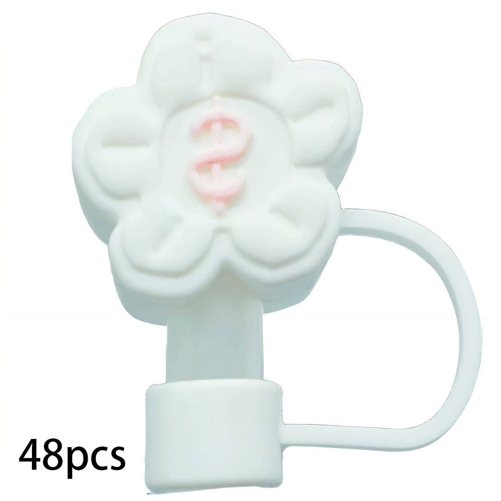 CCOCC 48Pcs Straw Toppers Won'T Damage Straws Cup Accessories Odor-Free ...