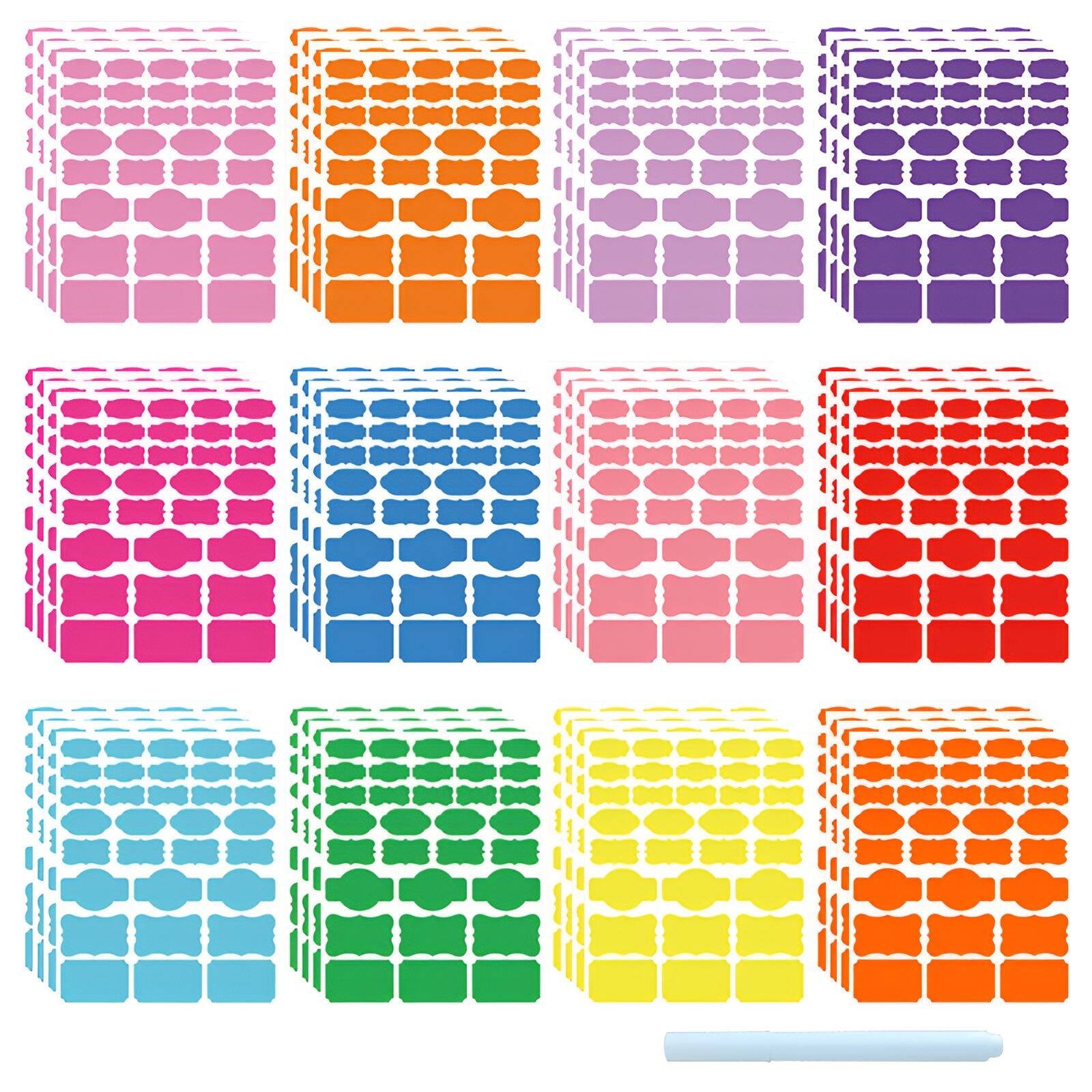 CCOCC 49Pcs Name Tags,Easy to Clean Sticker Labels,Clear Labels Name ...
