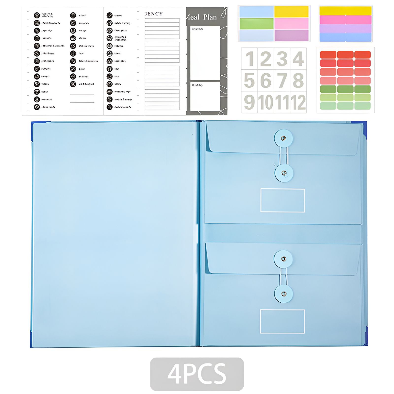 CCOCC 4Pcs Budget Binder,Adjustable Tie Prevents Drop and Loss Budget ...