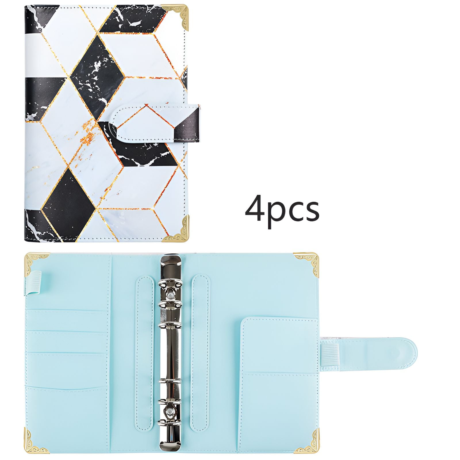 CCOCC 4Pcs Budget Binder,Cleanly Sewn Border Thread Lines Money Saving ...