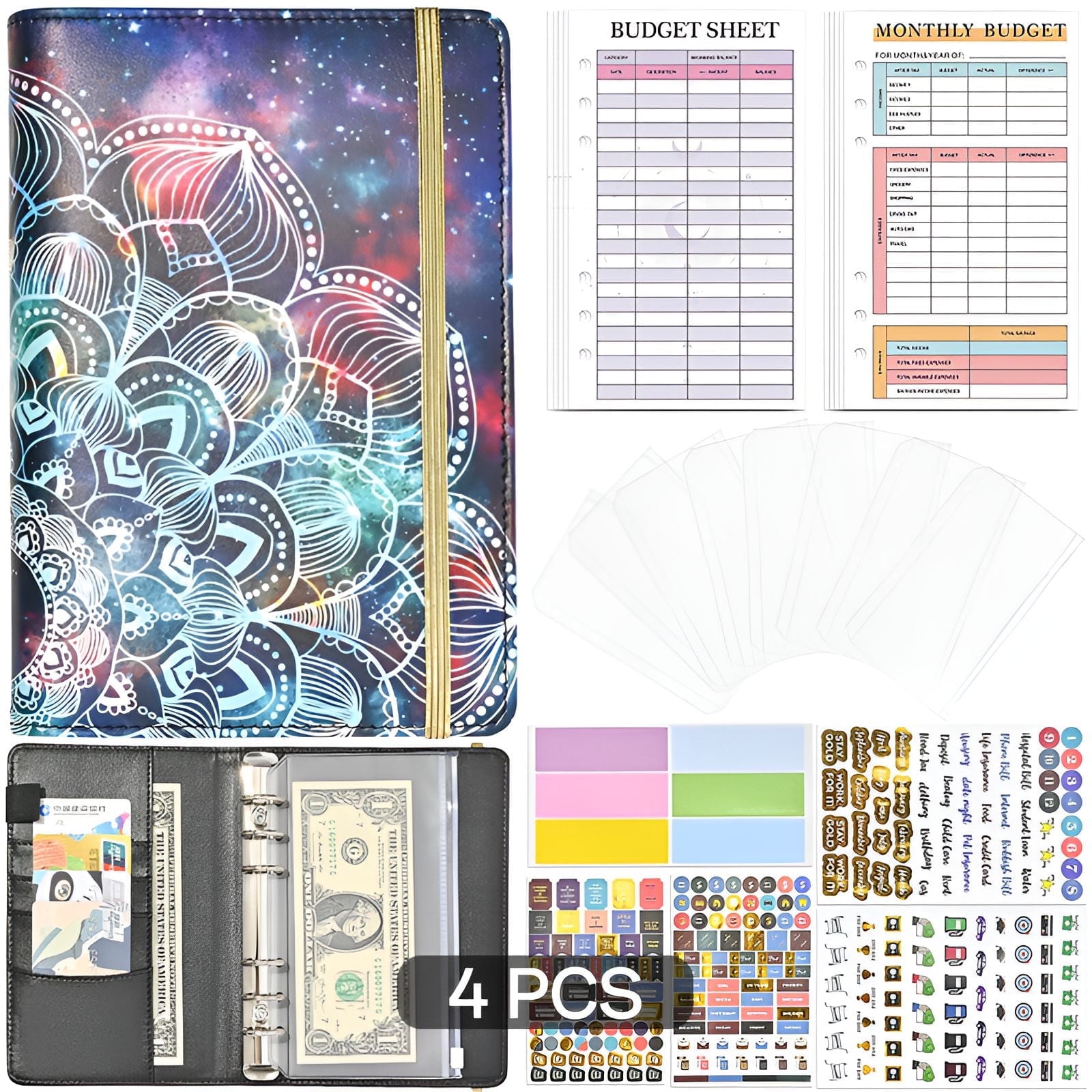 CCOCC 4Pcs Budget Binder,Diverse Innovation-Themed Components Budget ...