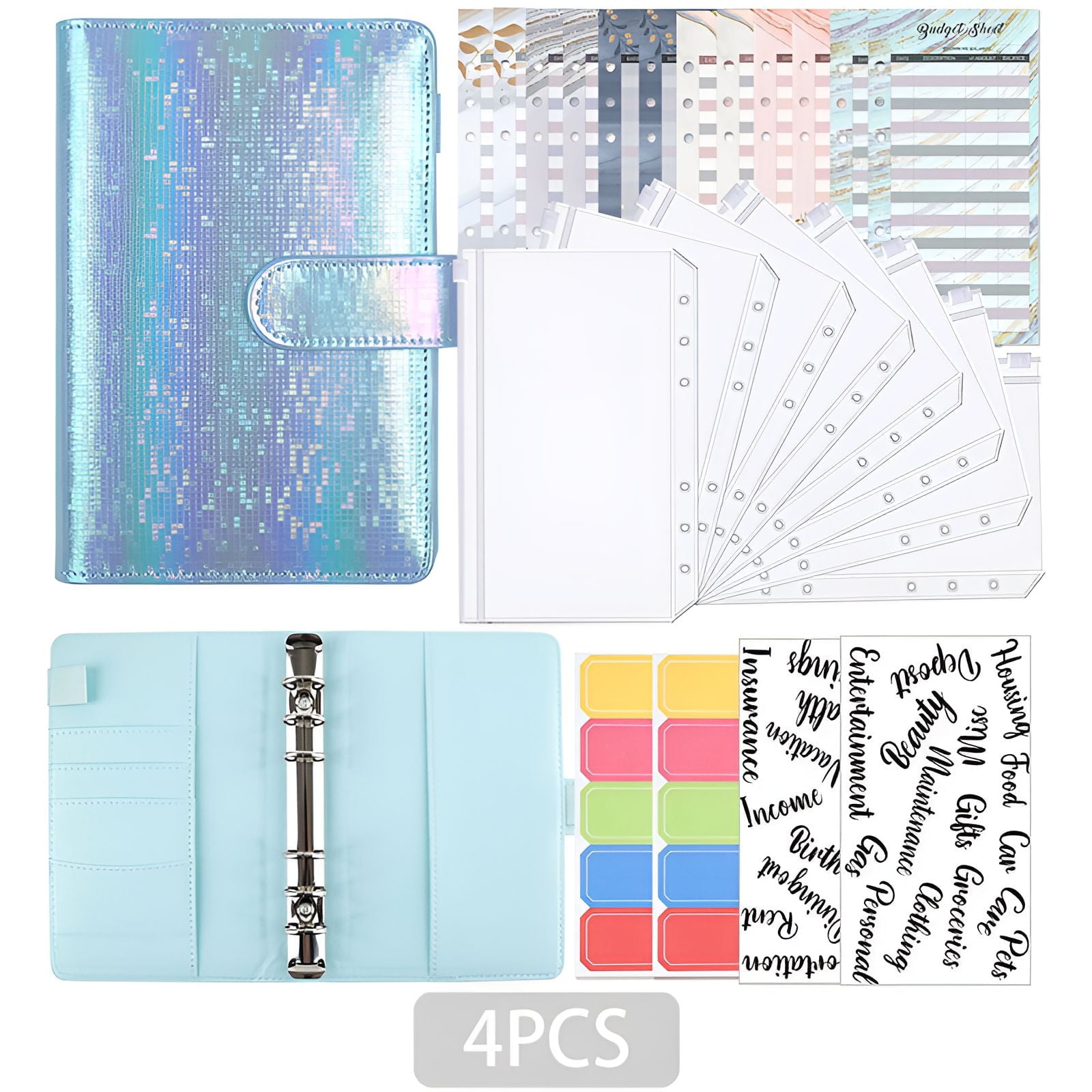 CCOCC 4Pcs Budget Binder,Efficient Storage System 100 Envelopes Money ...