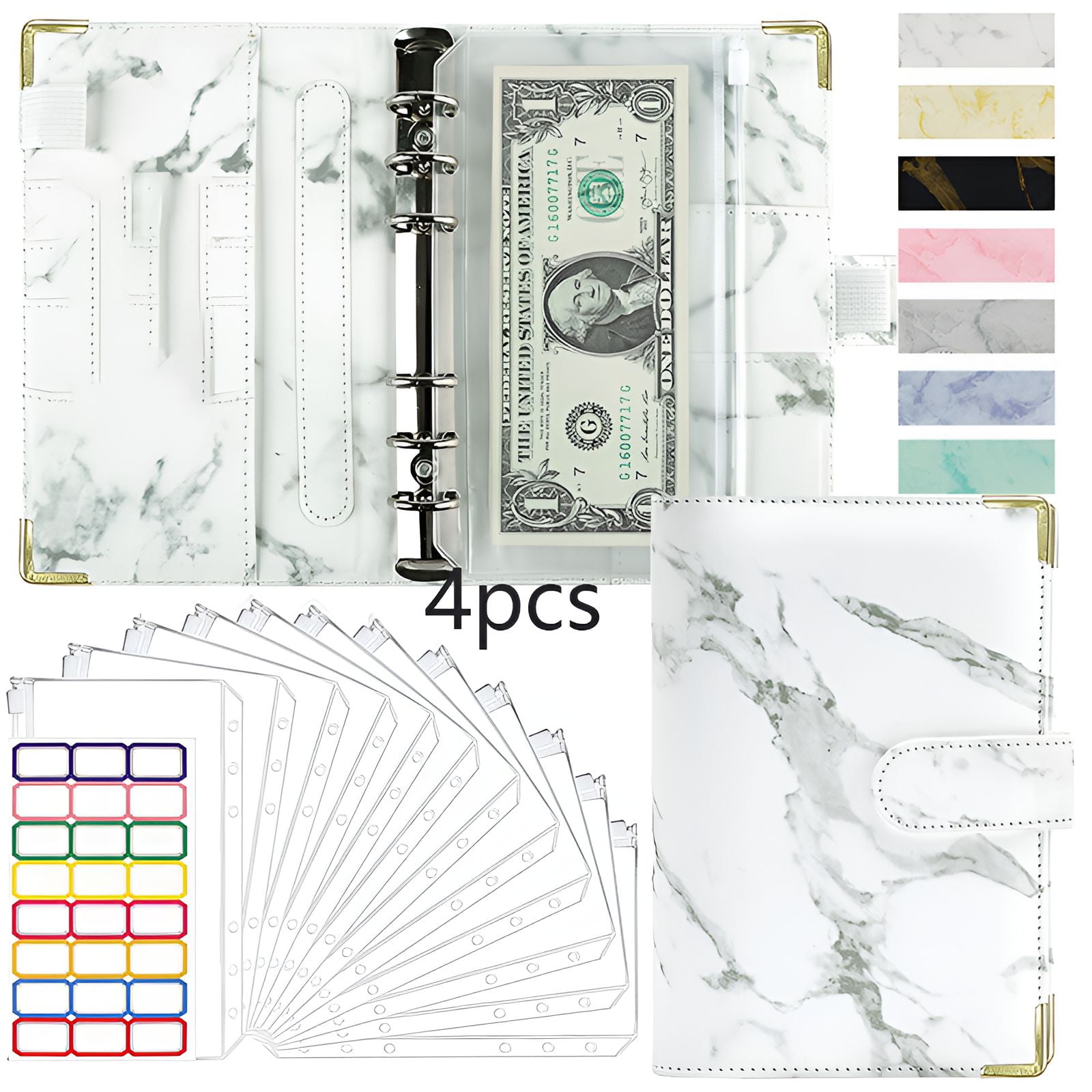 CCOCC 4Pcs Budget Binder,Layered Card Holders and Bill Compartments 100 ...