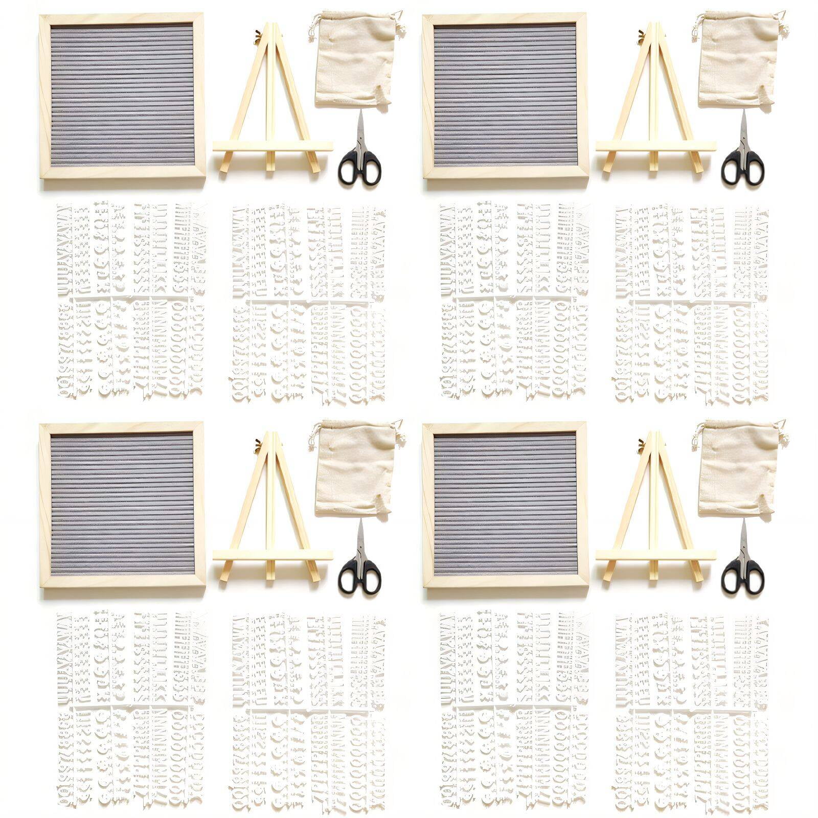 CCOCC 4Pcs Cork Board,Fun Setup Letter Board,Creative Messages Wall ...