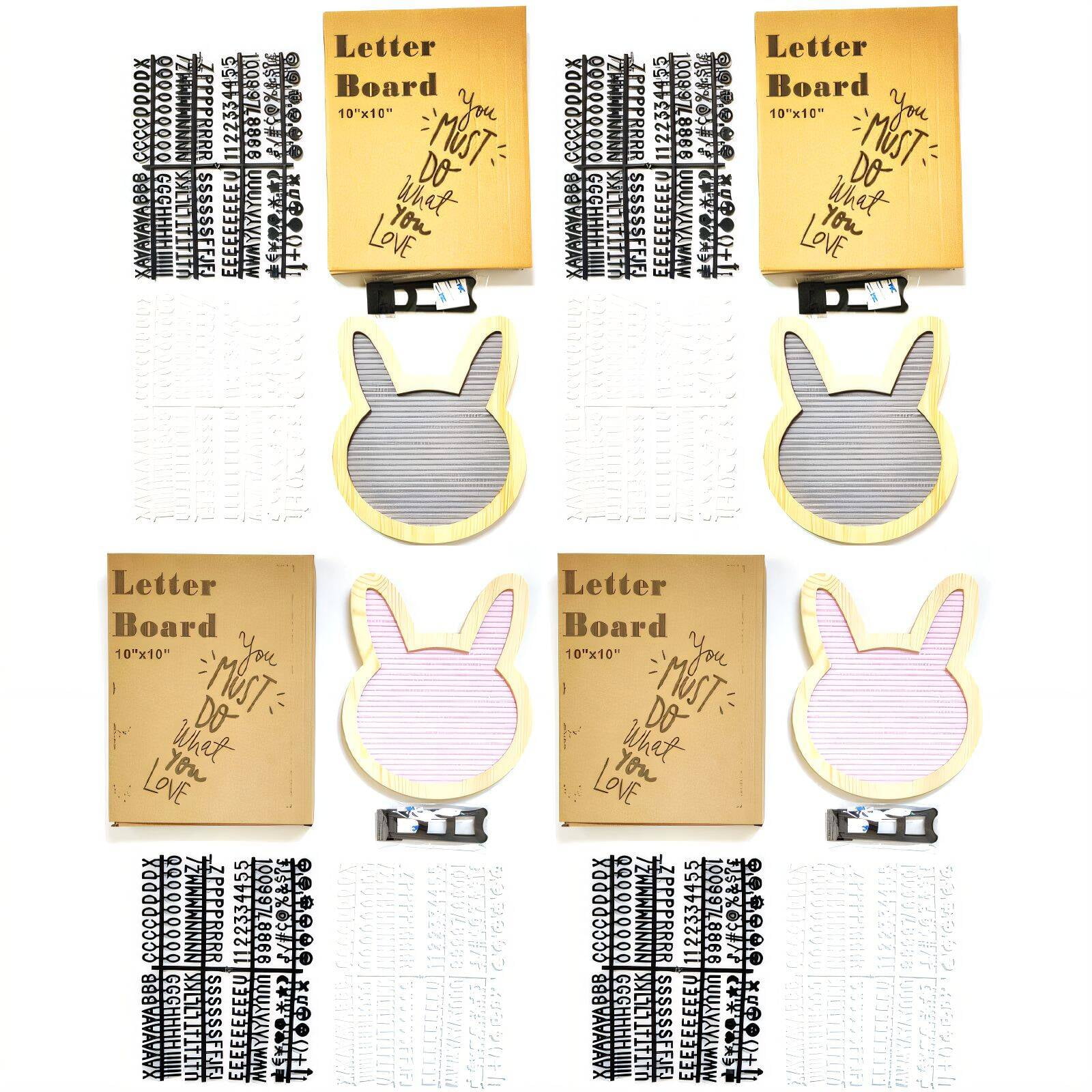 CCOCC 4Pcs Cork Board,Letter Set Letter Board,Custom Messages Wall Pack ...