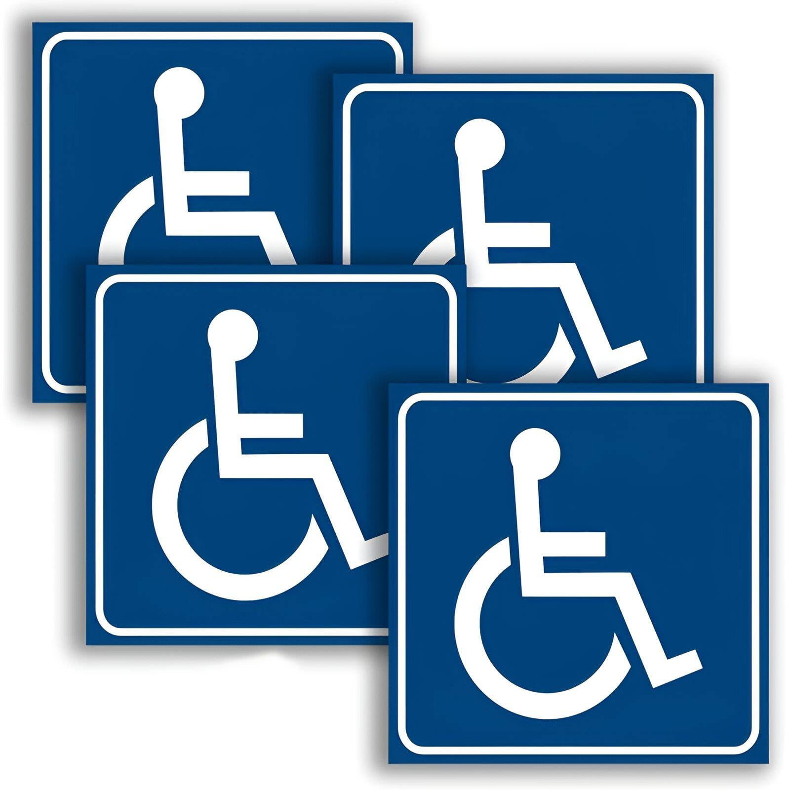 CCOCC 4Pcs Disability Handicap Sign Emblems Stickers,Waterproof Design ...