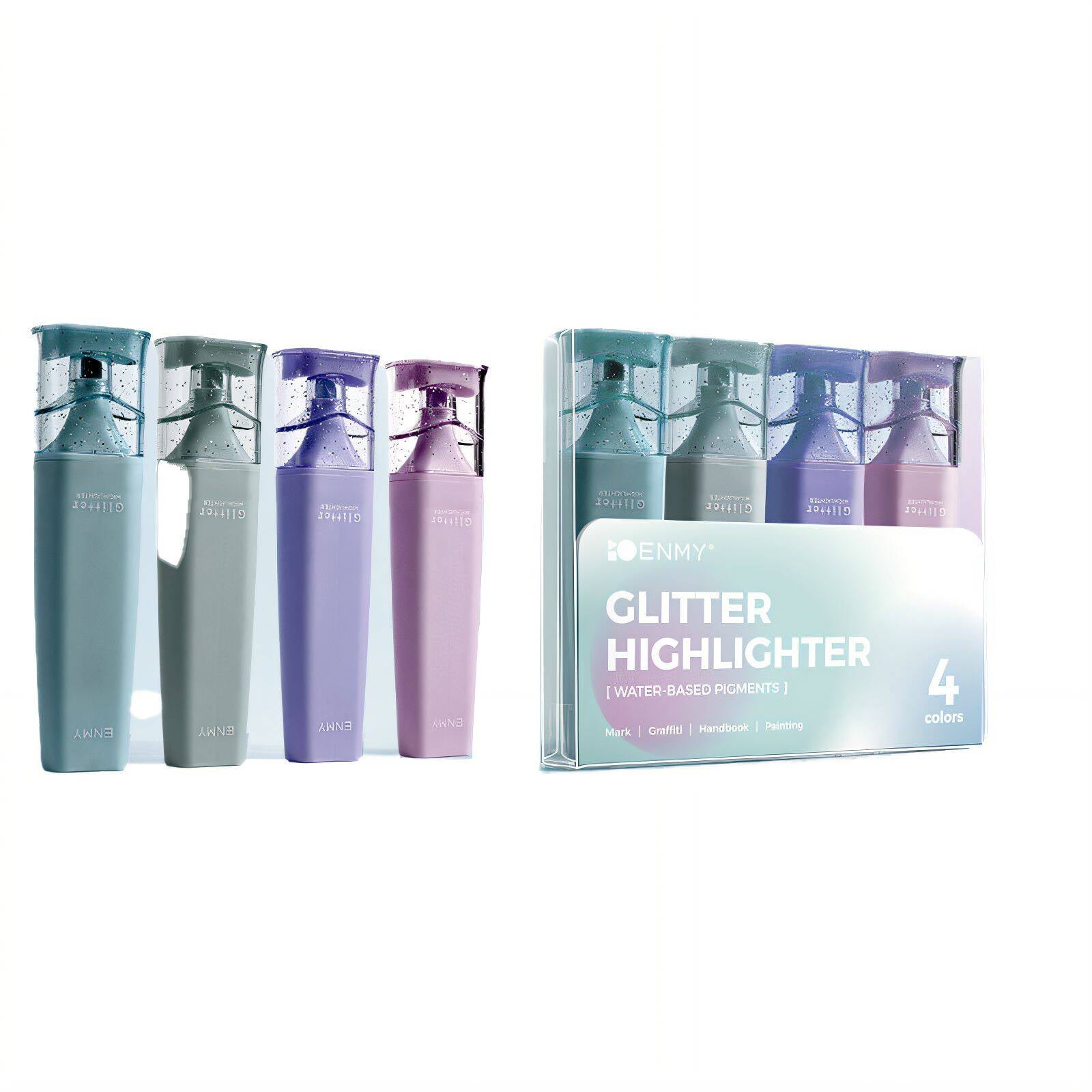 CCOCC 4Pcs Highlighter,Suitable for Multiple Surfaces, Clear Marking ...