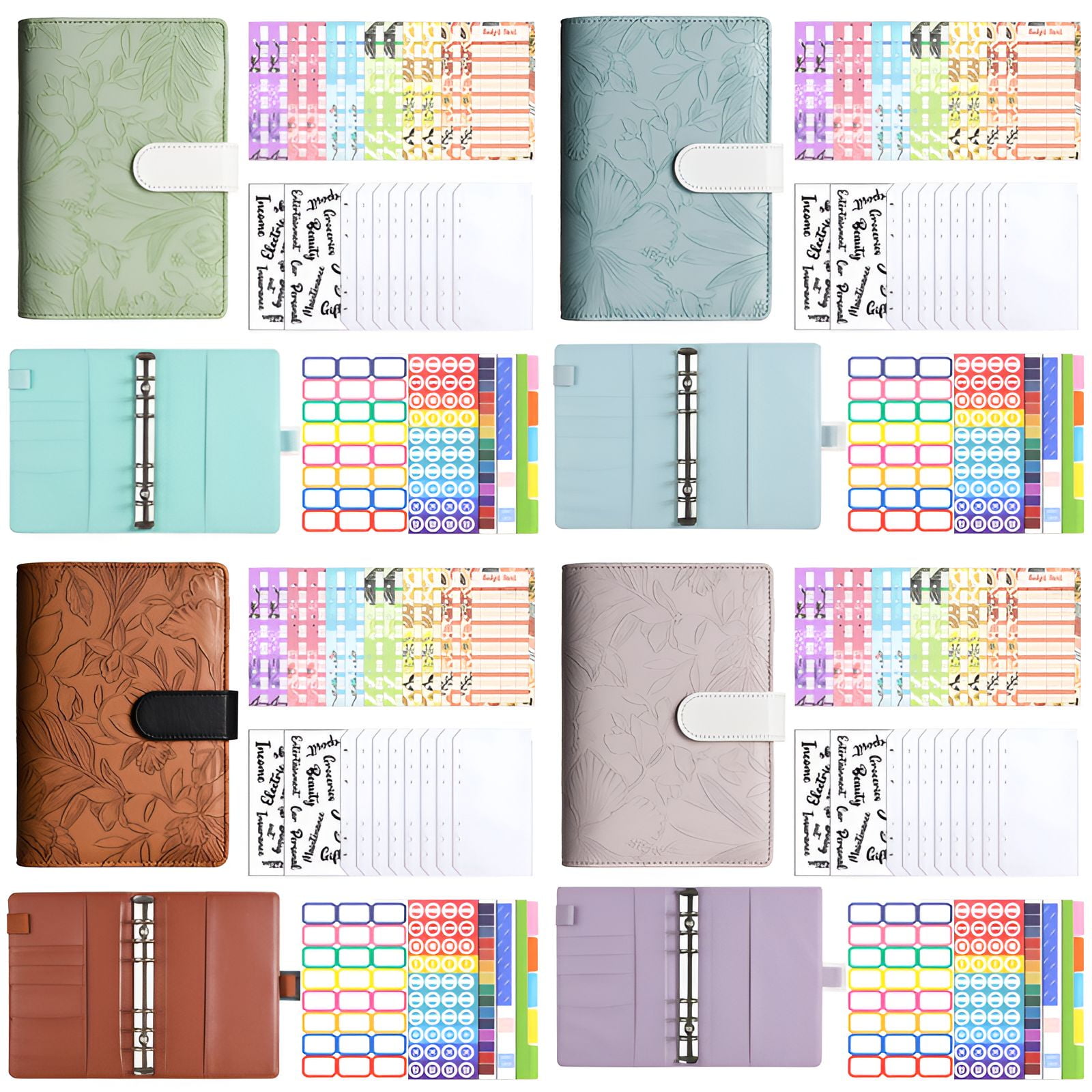 CCOCC 4Pcs Savings Challenges Book with Envelopes,Stylish Relief ...