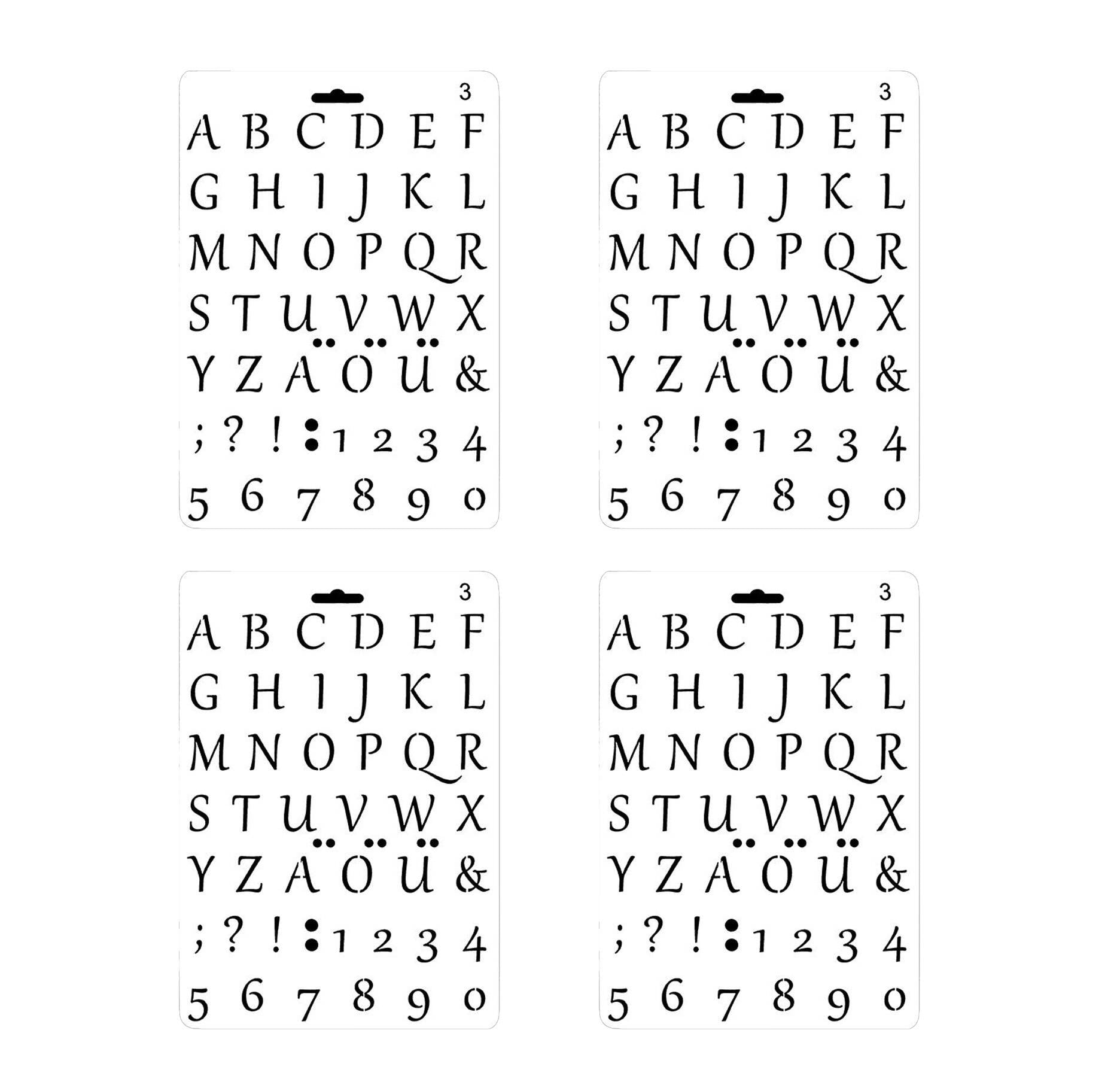 CCOCC 4Pcs Stencils,Eco-Friendly Non-Toxic Stencil Material,Flexible ...