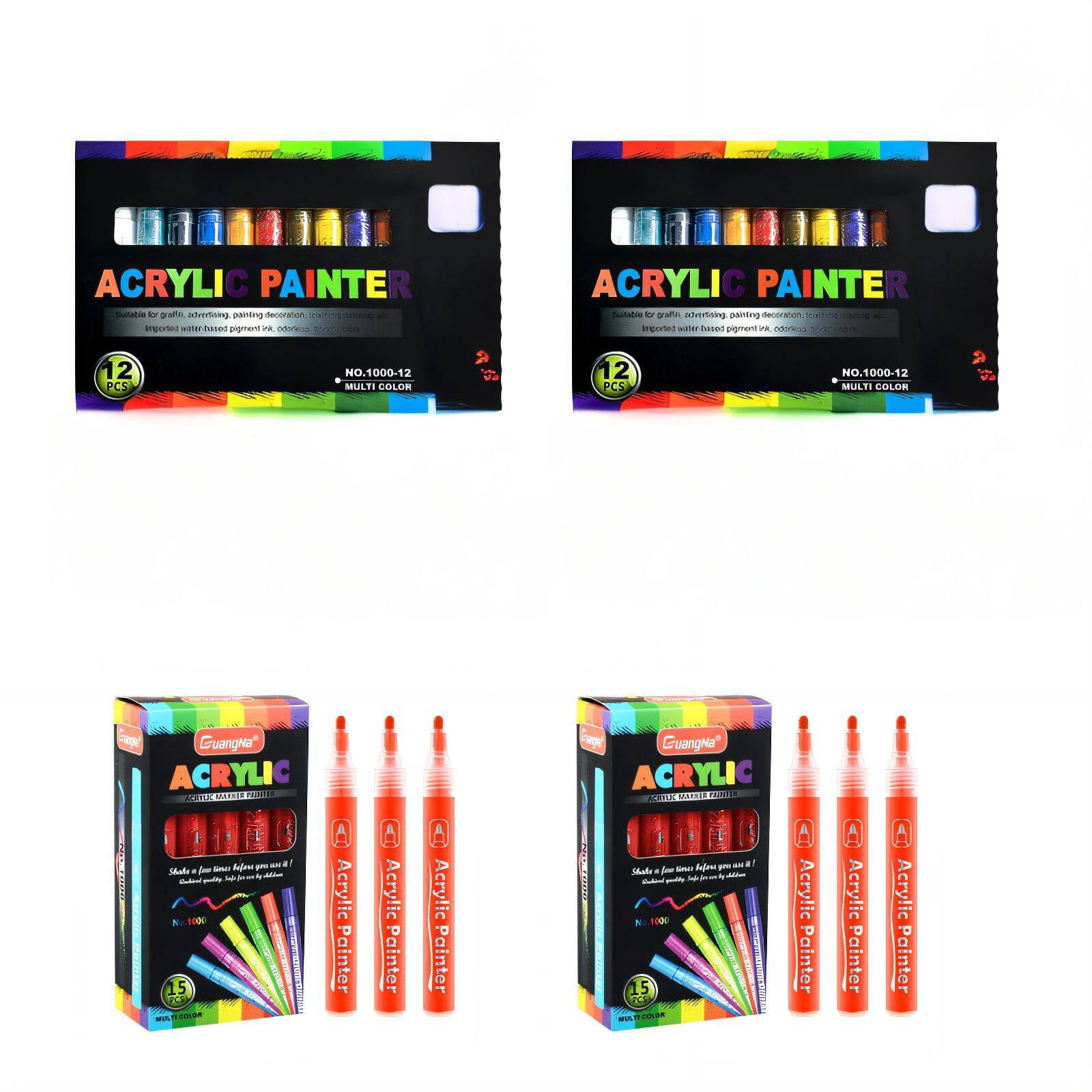 CCOCC 4Sets Acrylic Paint Markers,Airtight Pen Cap Colored Markers ...