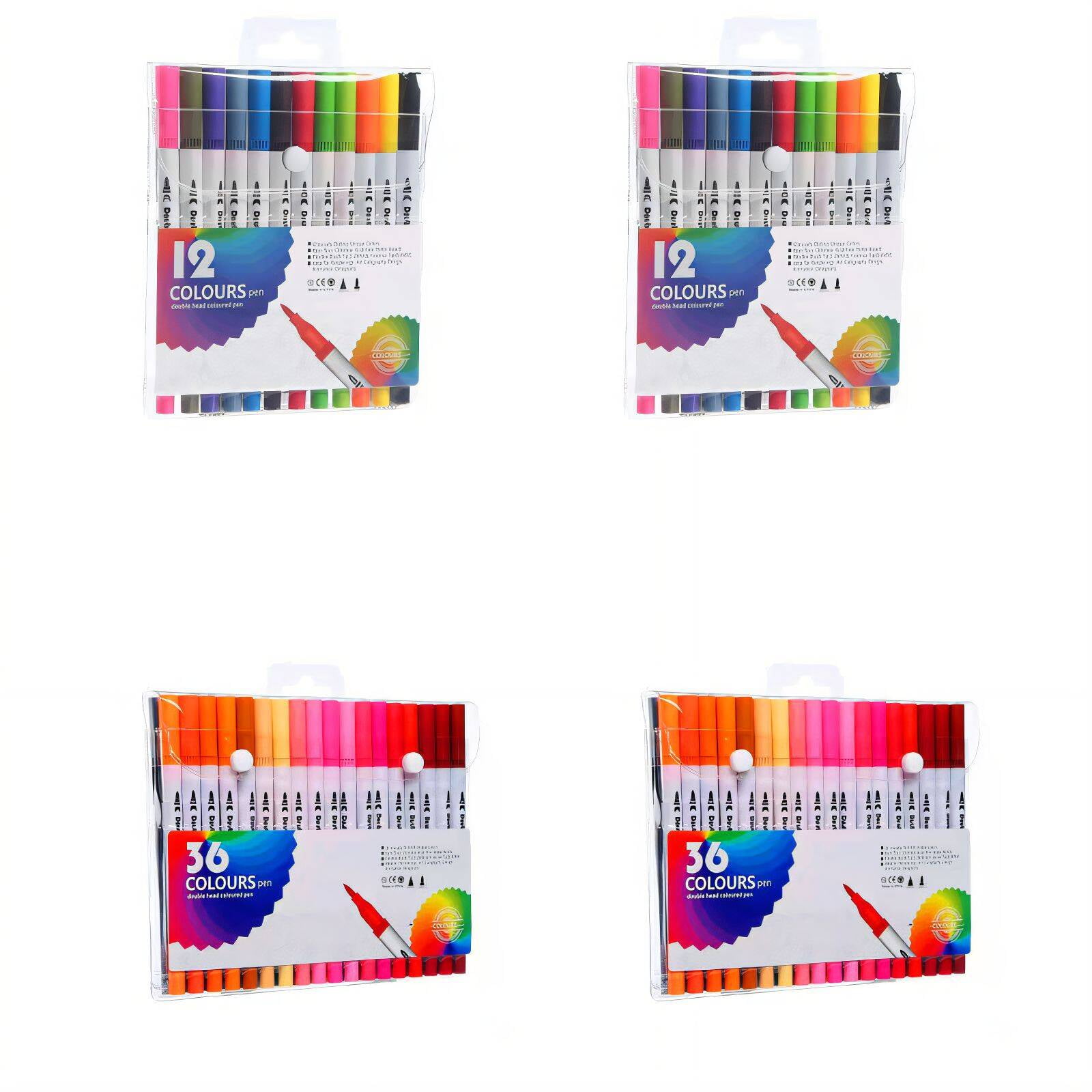CCOCC 4Sets Acrylic Paint Markers,Smooth Water Flow Colored Markers ...
