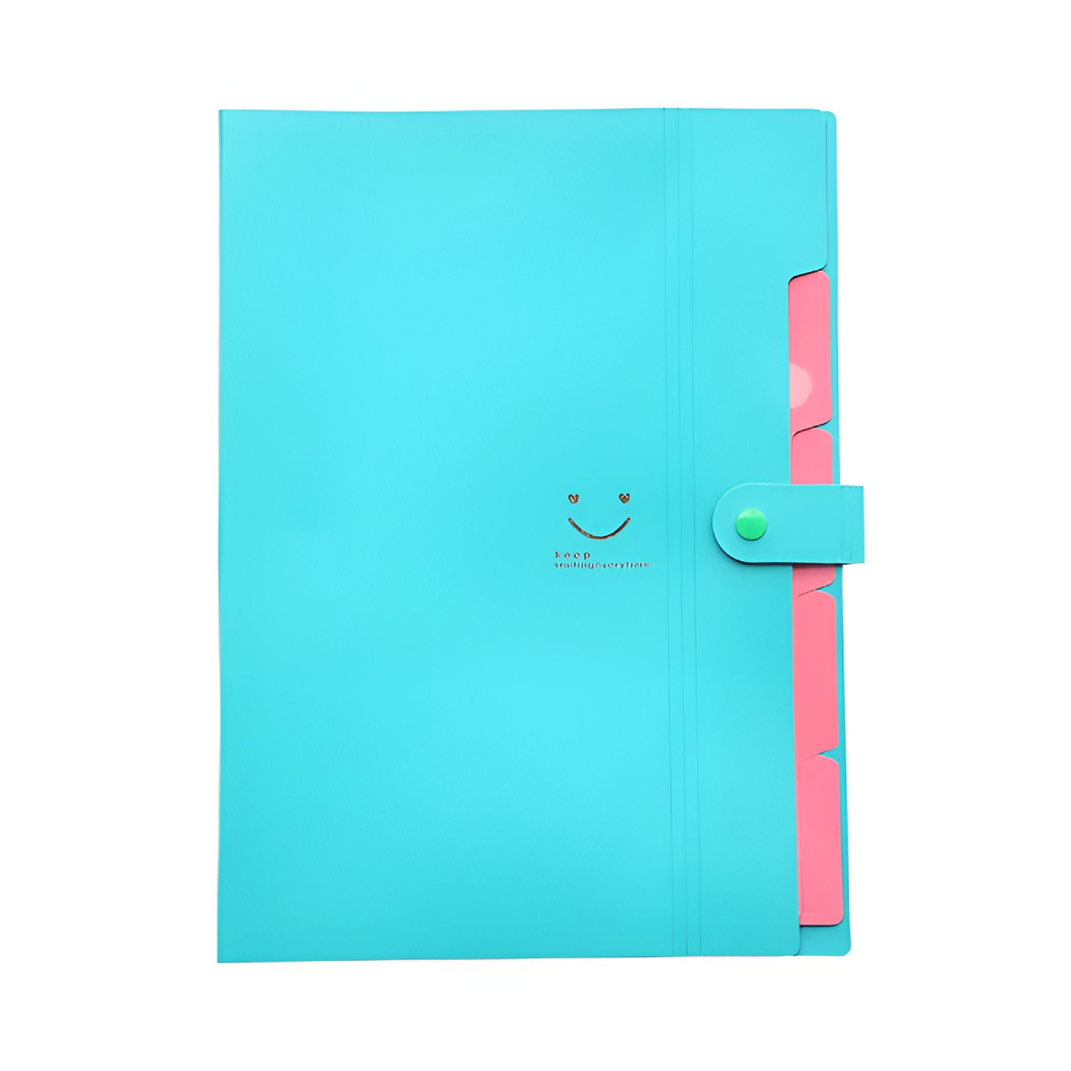 CCOCC 5 Pockets Plastic Expanding File Folders A4 Letter Size Snap ...