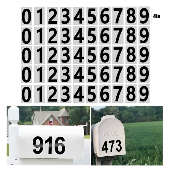 CCOCC 5 Sets Reflective Mailbox Number for Outside, Mailbox Numbers ...