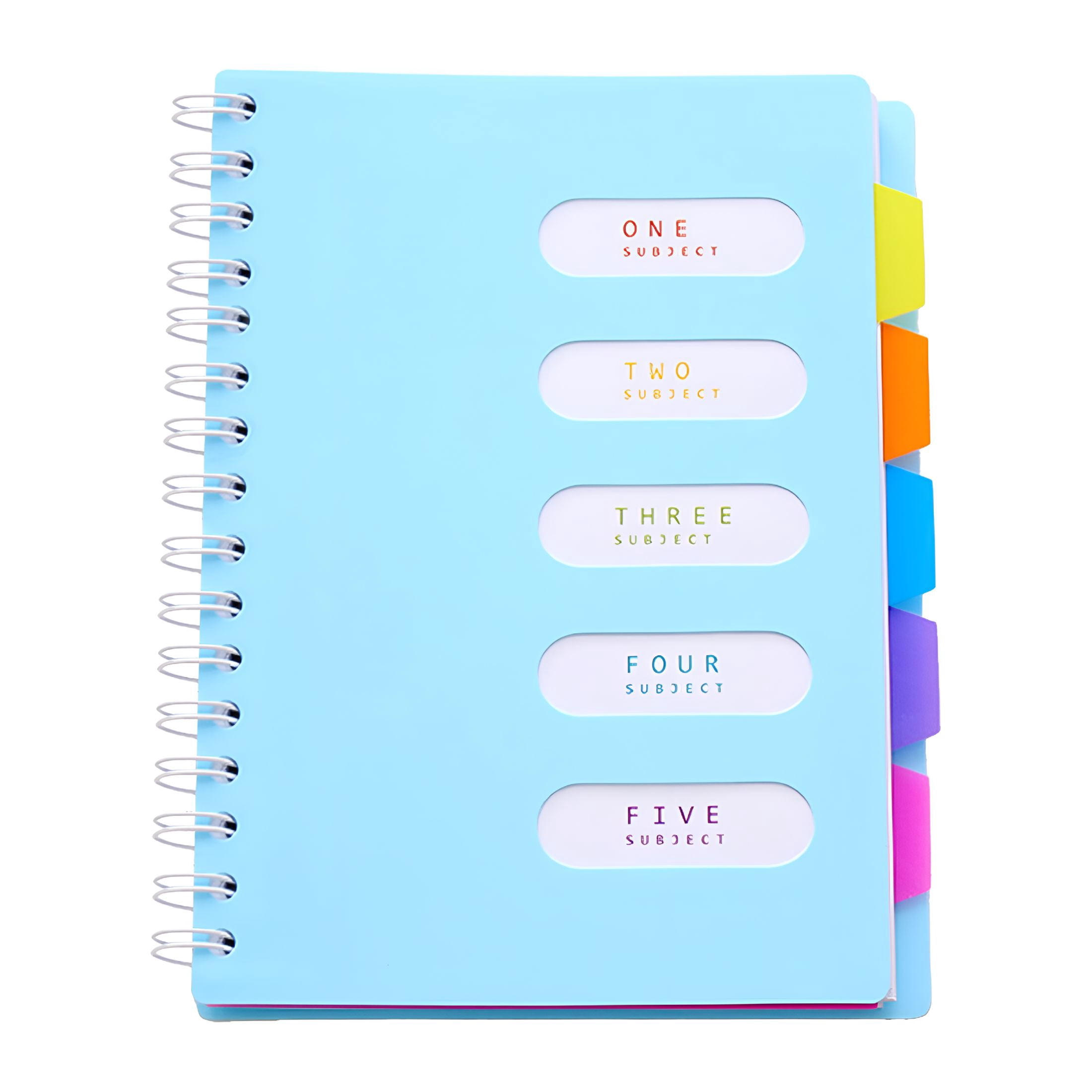 CCOCC 5 Subject Notebook 8.4 X 6.6 Large Spiral Notebook with Dividers ...