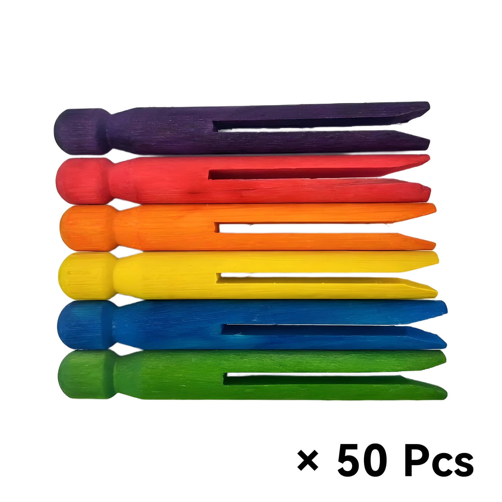 CCOCC 50 Pcs Clothes Pins,95mm Handmade Wooden Clips Hair Pins,Artistic ...