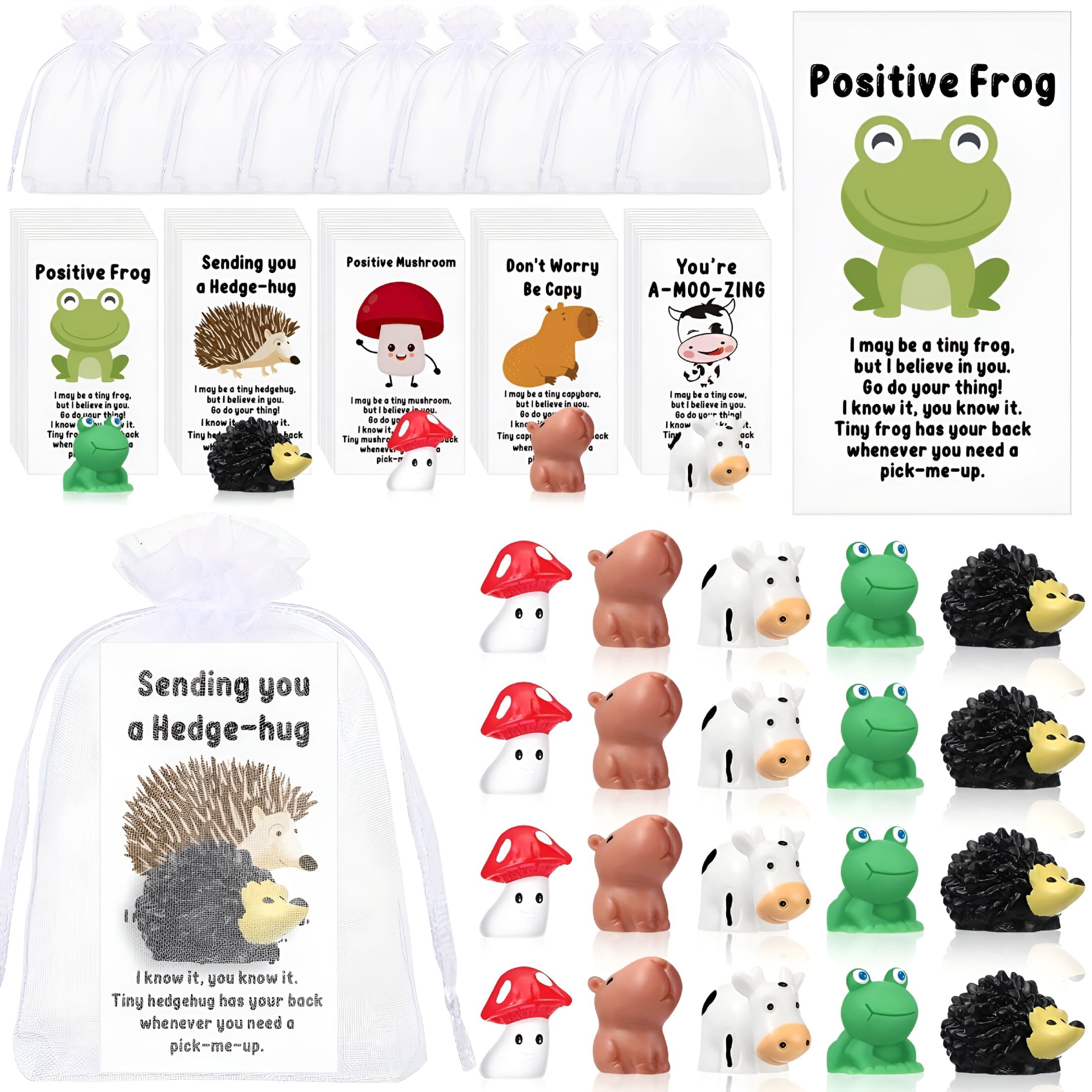 CCOCC 50 Sets Animal Appreciation Gifts,Mini Resin Animals with Animal ...
