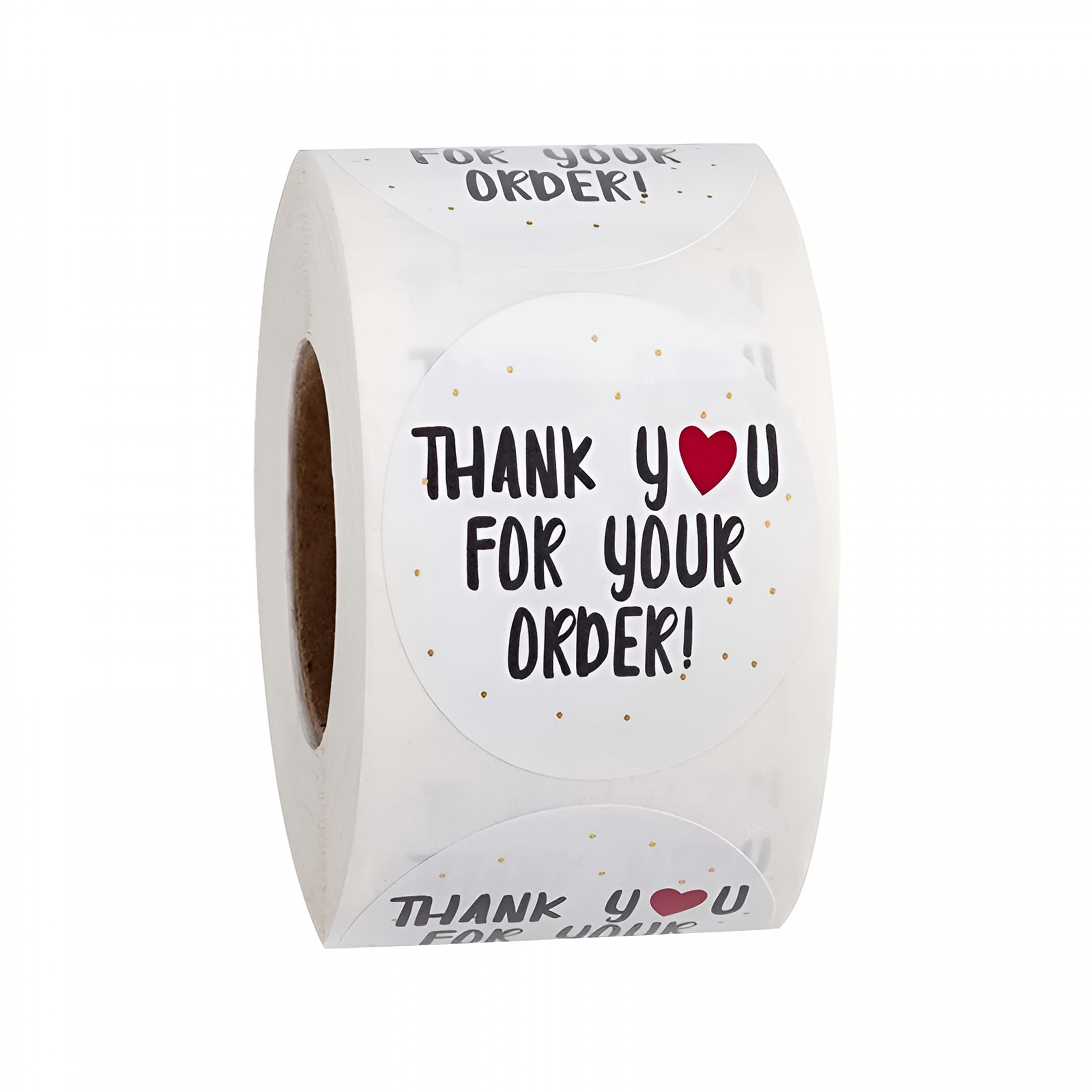 CCOCC 500 Pcs Roll Round Thank You for Your Order Heart Sticker Labels ...