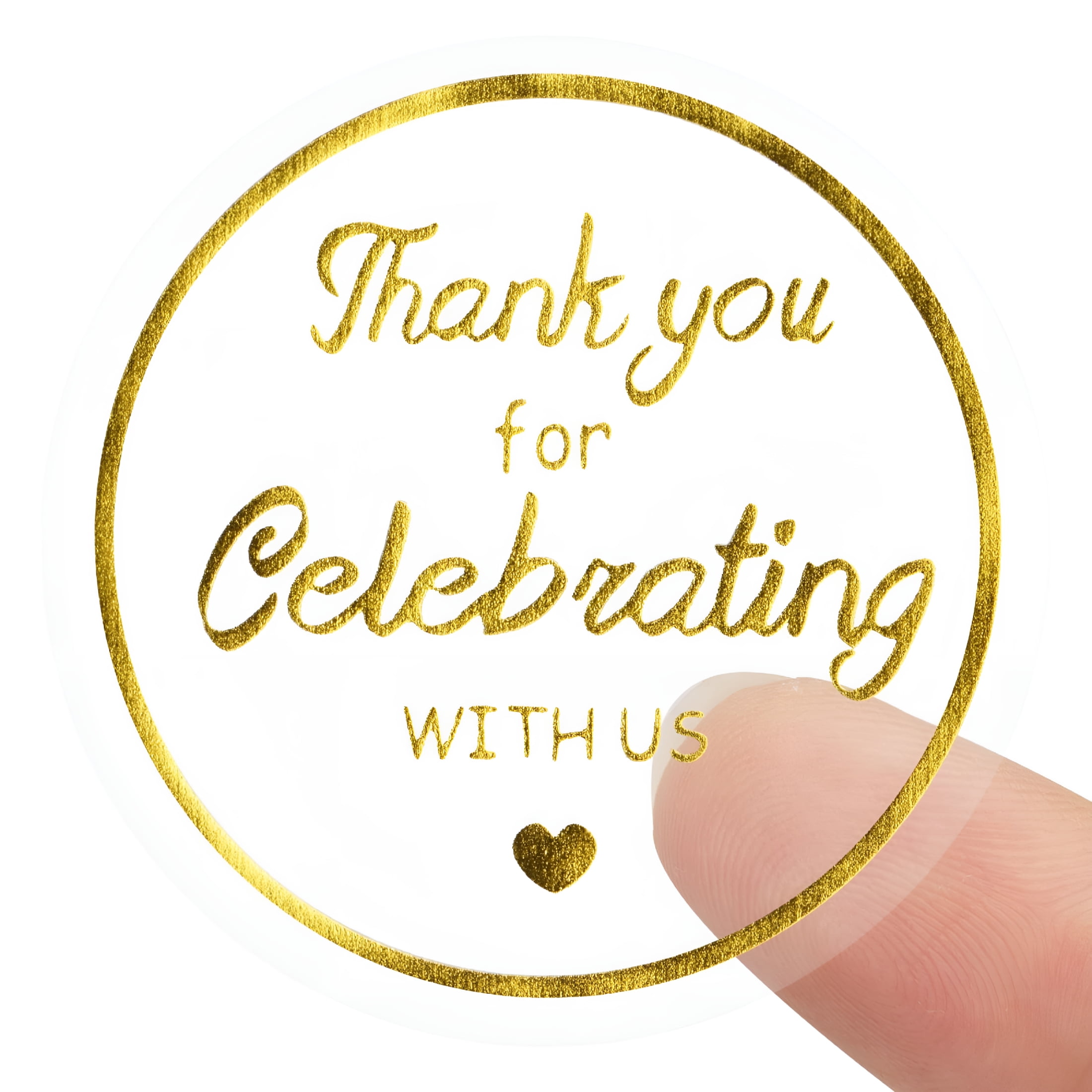 CCOCC 500Pcs Thank You Stickers, 1.5 Inch Thank You for Celebrating ...