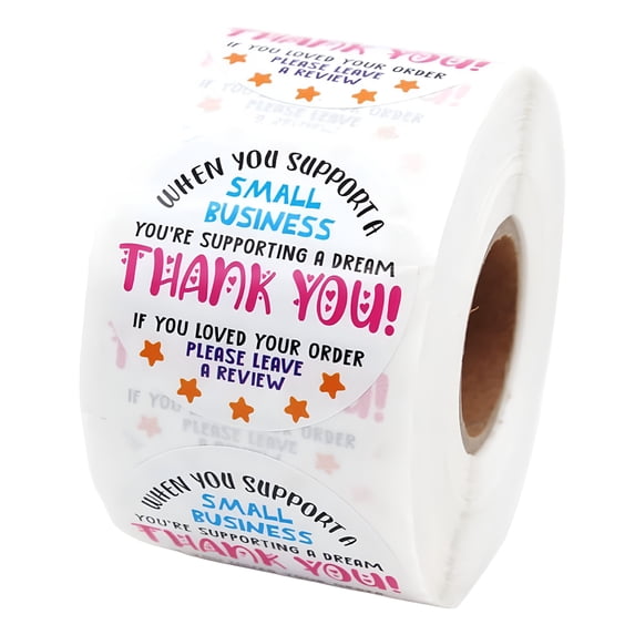 CCOCC 500Pcs Thank You Stickers When You Support Small Business Seal ...
