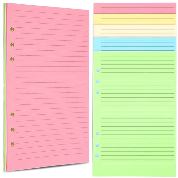 CCOCC 50Pcs A5 Filler Paper Planner Refill Paper Loose Leaf Binder ...