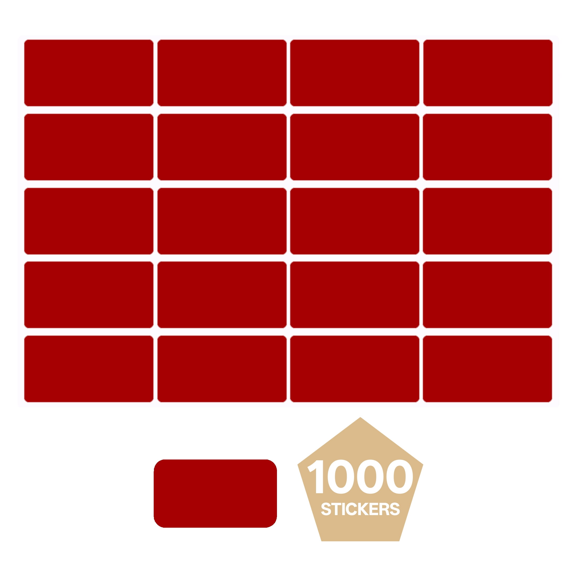 CCOCC 50Pcs Label Stickers,0.47"*1.73" 0.15 Pounds of Offset Paper Name ...