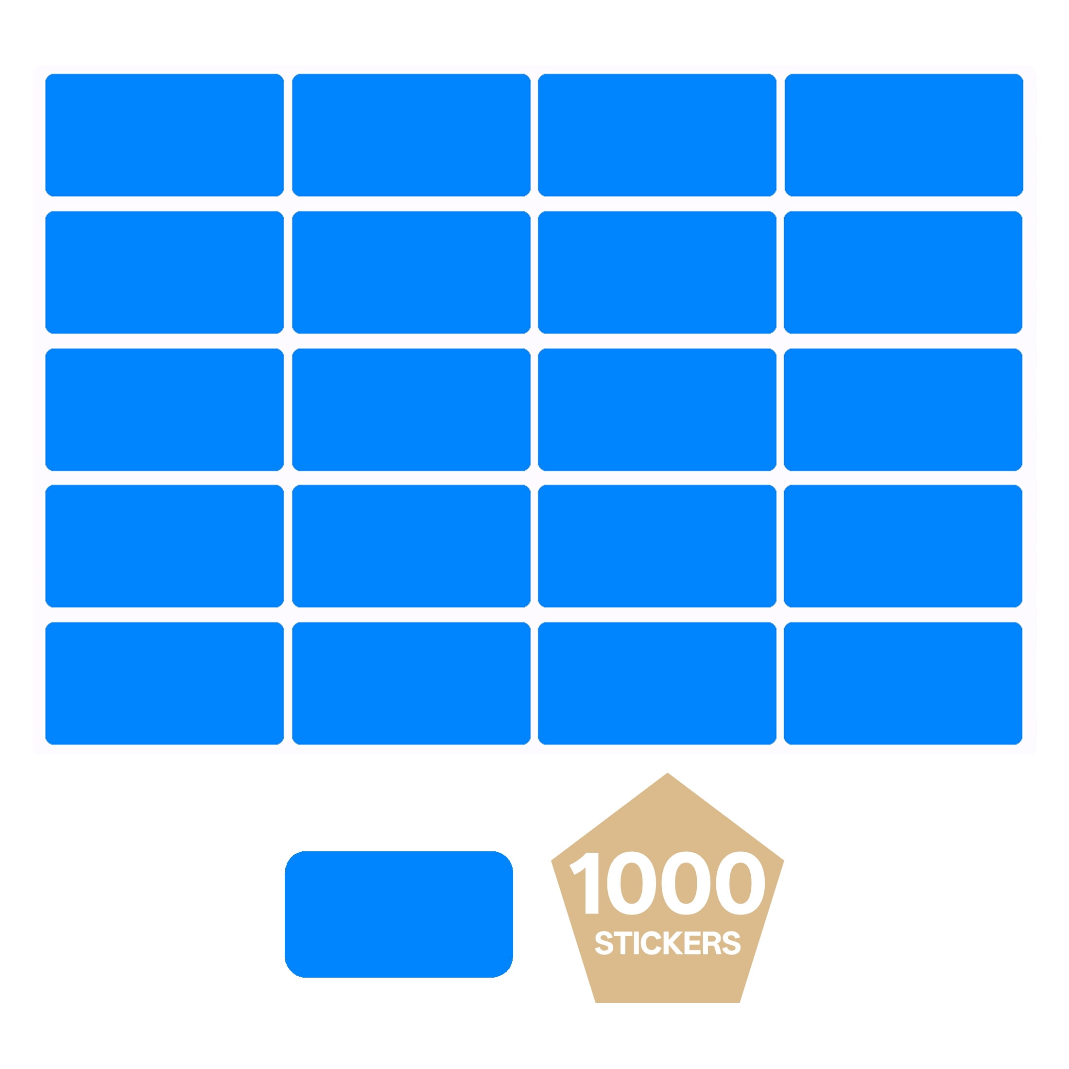 CCOCC 50Pcs Label Stickers,1.77"*0.75" Copper Plate Paper Adhesive ...