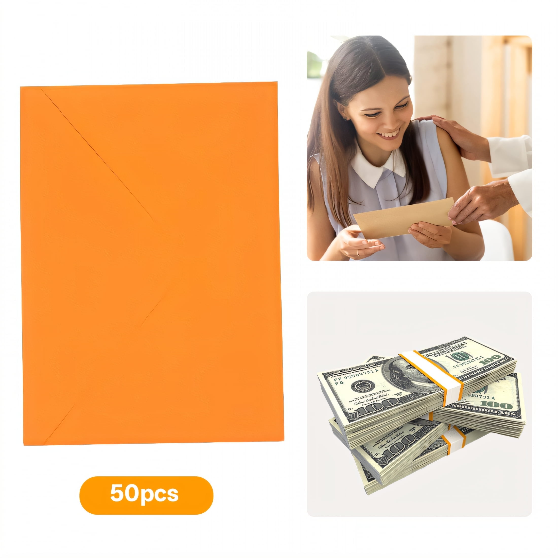 CCOCC 50Pcs Money Envelopes for Cash,4.02 x 2.76 in Thin Portable Money ...