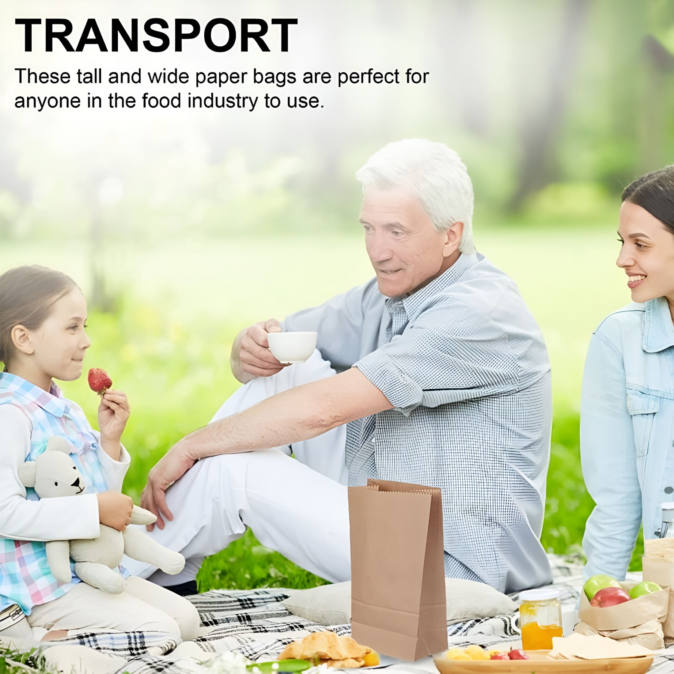 CCOCC 50Pcs Paper Sandwich Bags Kraft Brown 50 Pack Biodegradable And ...