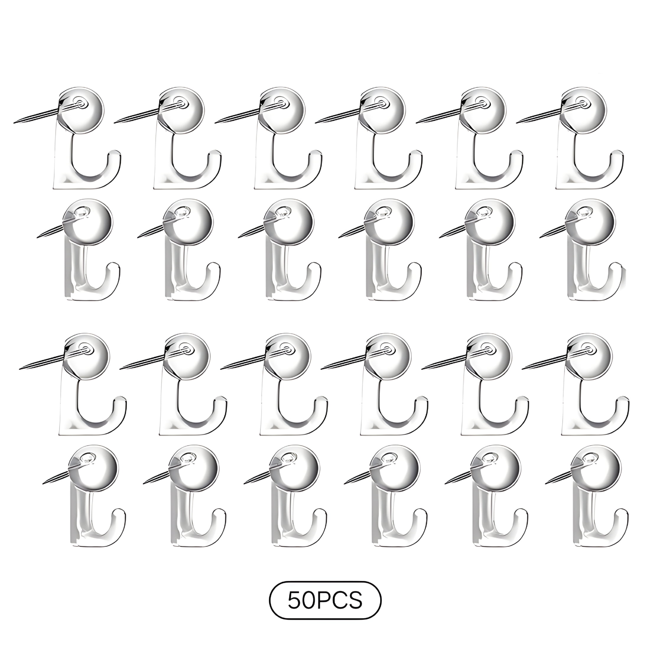 CCOCC 50Pcs Push Pins with Hooks,Decorative Cork Board Tacks for DIY ...