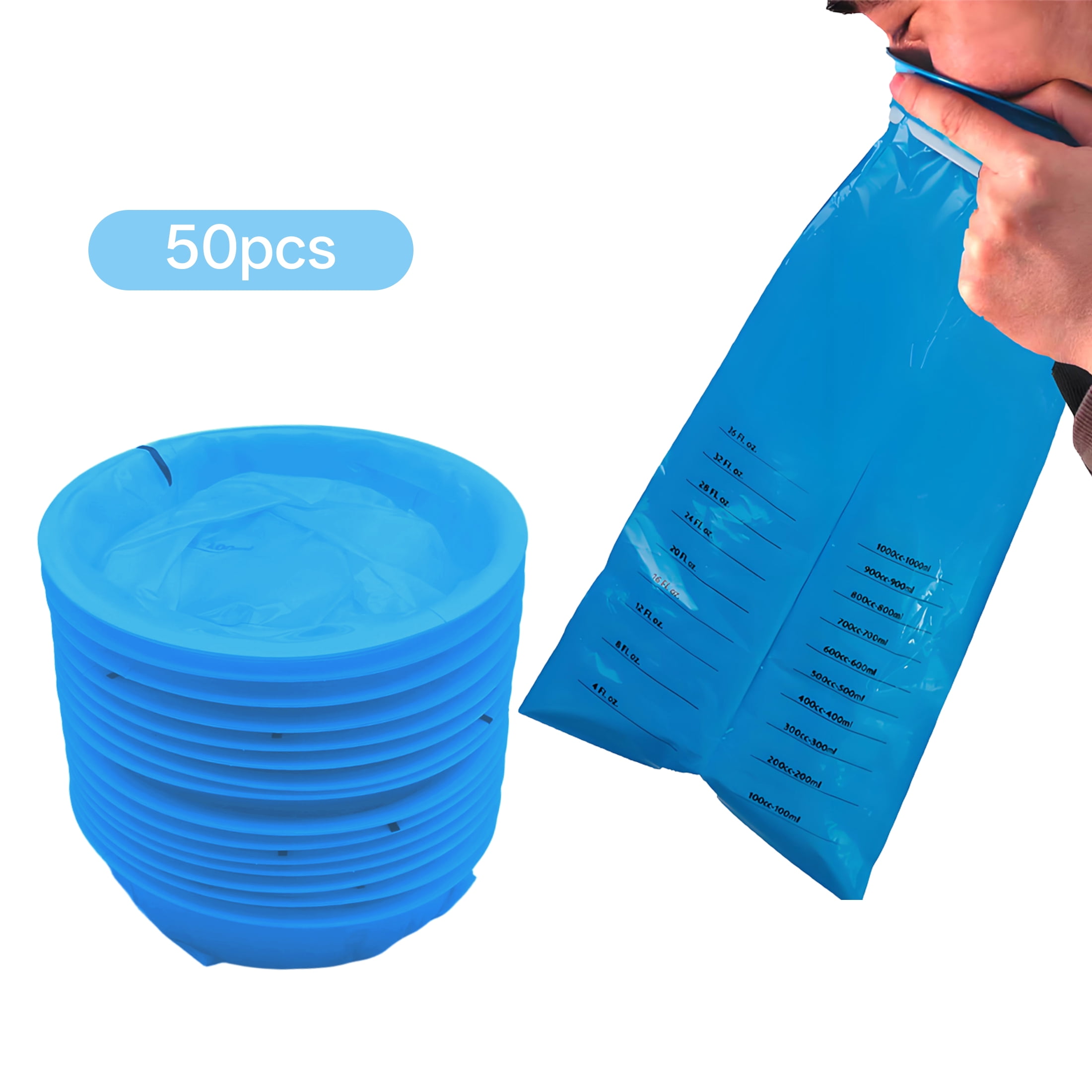 CCOCC 50Pcs Vomit Bags Disposable,Odor Control Vomit Bags,Boat & Cruise ...