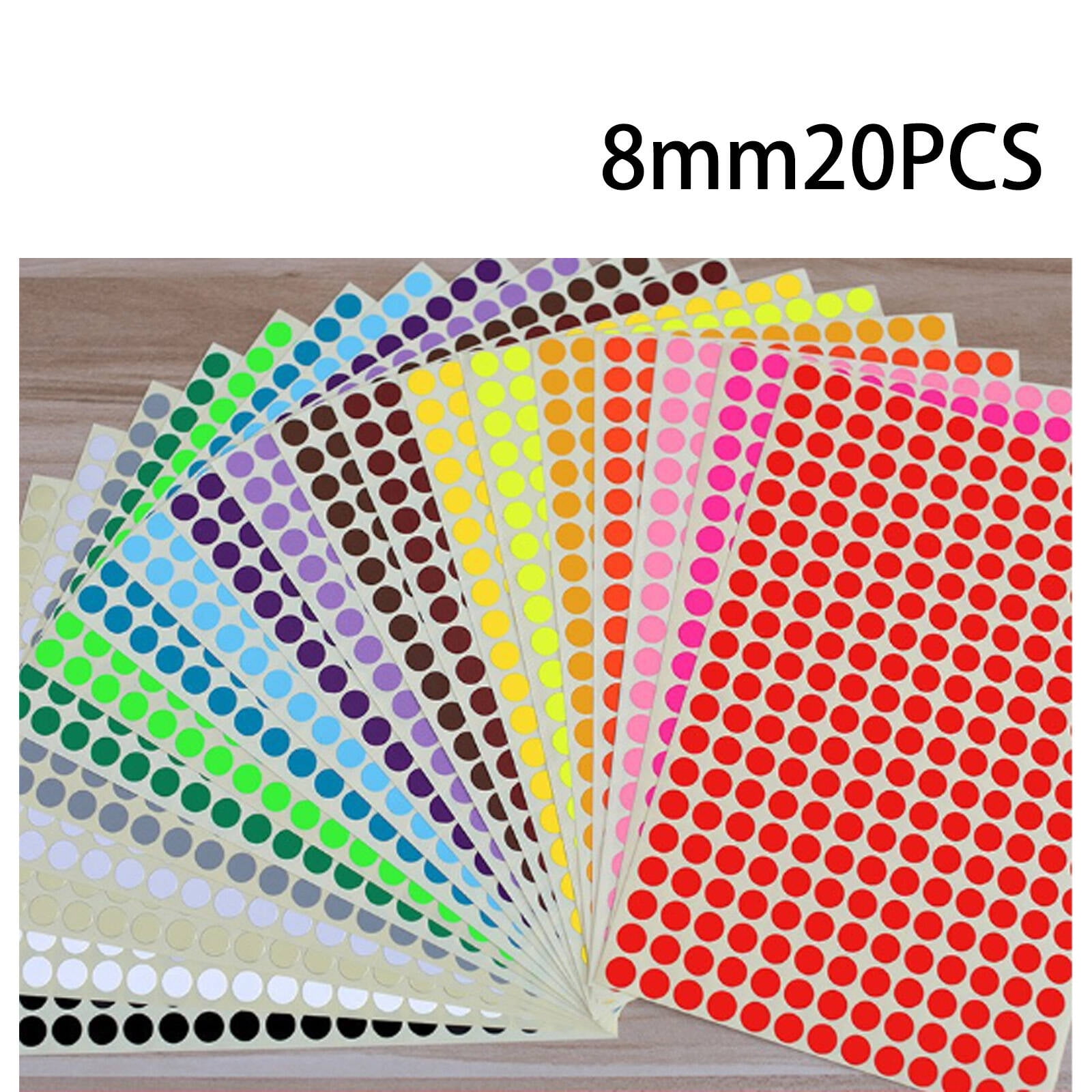 CCOCC 5200 Pcs Dot Stickers Round Colored Dot Stickers Removable ...