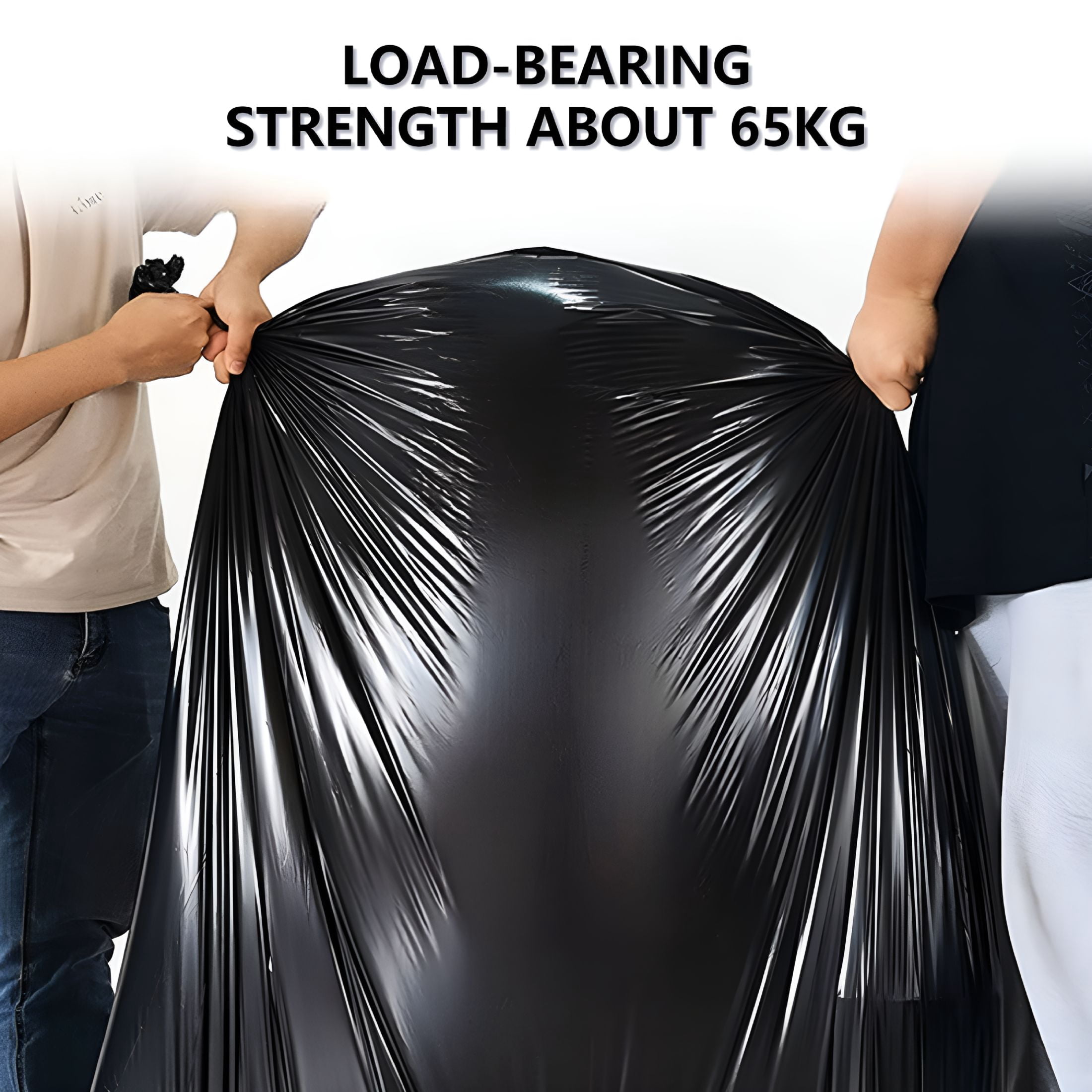 CCOCC 55-60 Gallon Large Trash Bags,(50-150 Bags Bulk),Large Black ...