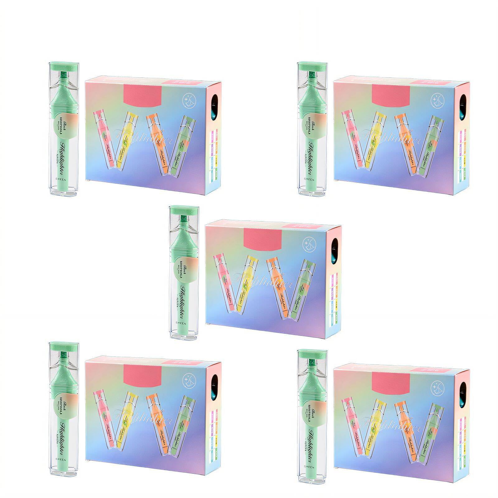 CCOCC 5Pcs Book Highlighters No Bleed,Convenient Marking with Clear ...