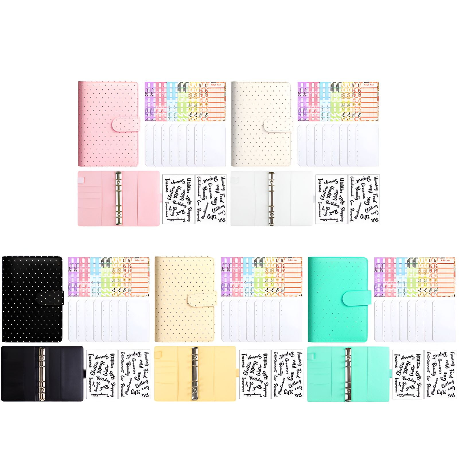 CCOCC 5Pcs Budget Binder,Delicate Compact Silhouette 100 Envelopes ...