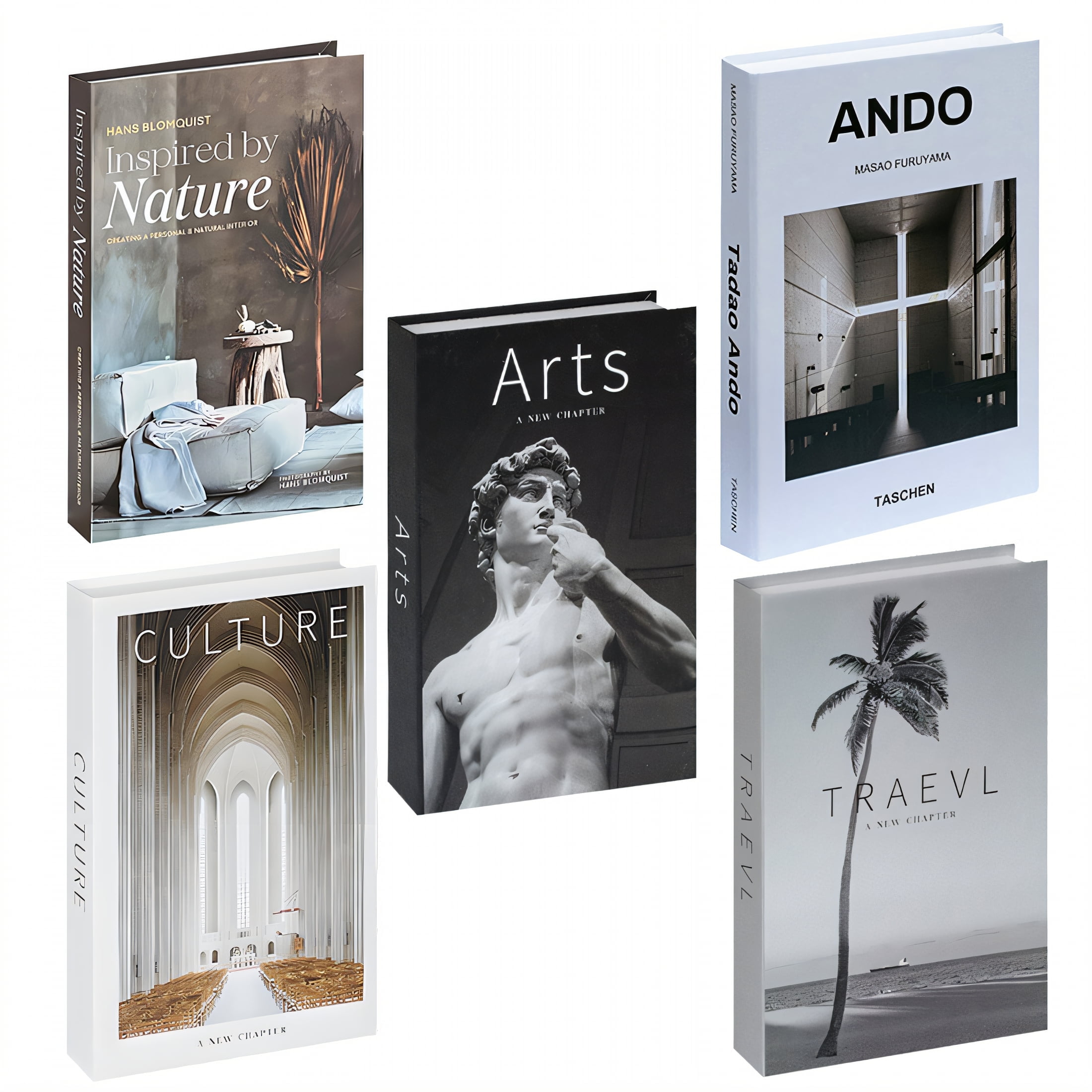 CCOCC 5Pcs Decorative Books,Stable Build Fake Books for Decoration ...