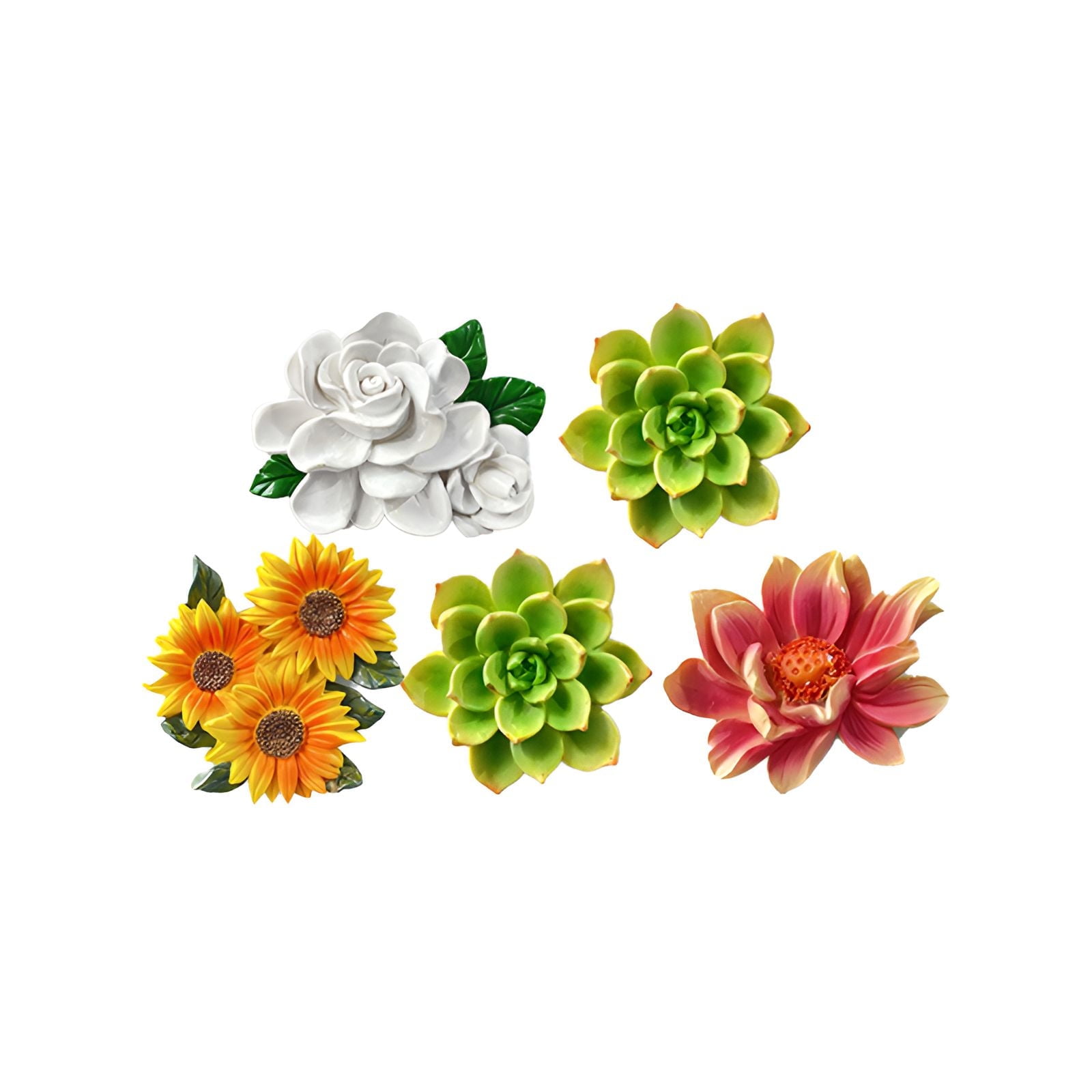 CCOCC 5Pcs Fridge Magnets,Resin Flowers Magnet Strip,Magnets for Fridge ...