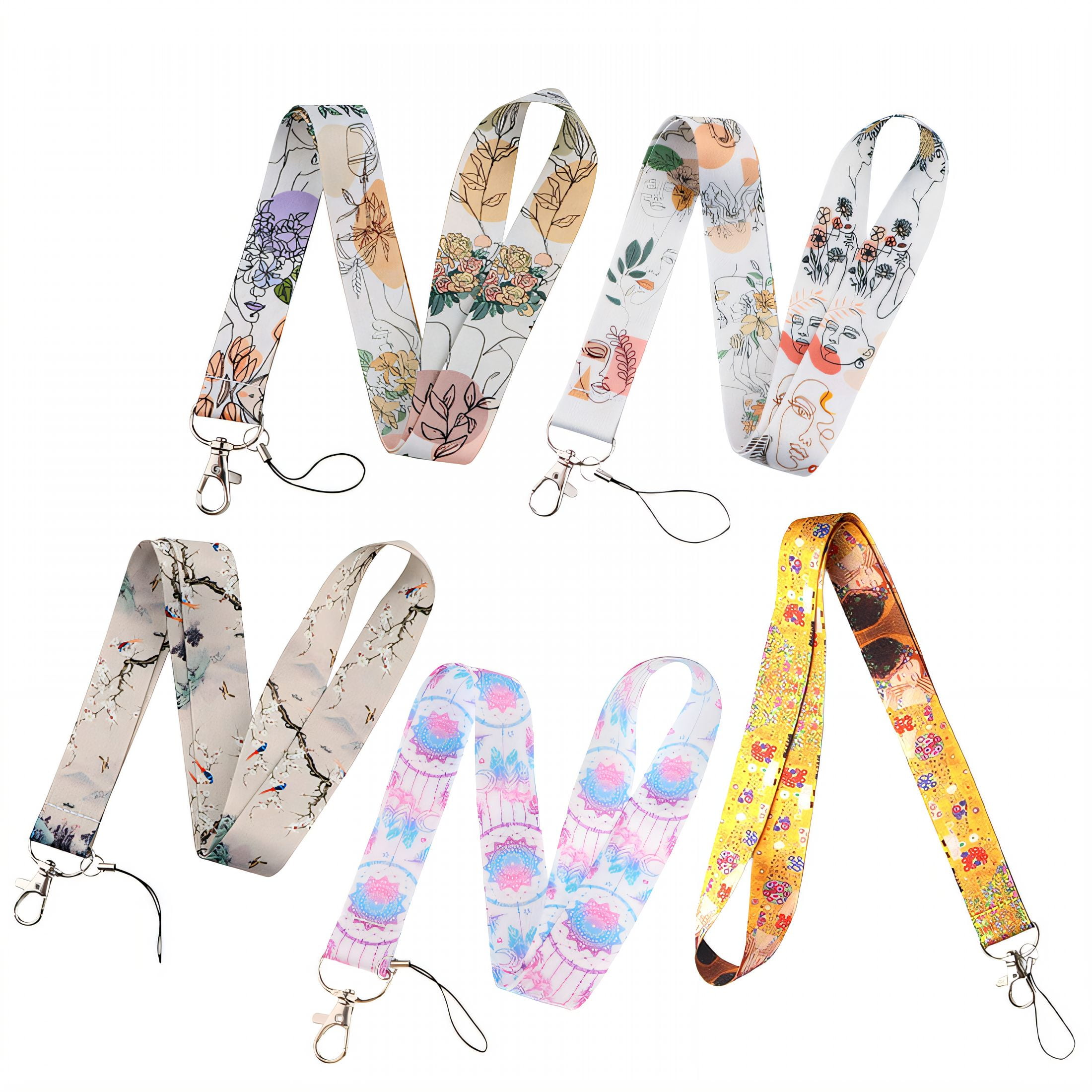 CCOCC 5Pcs Lanyards for Id Badges,Original Print Art Lanyards for Keys ...