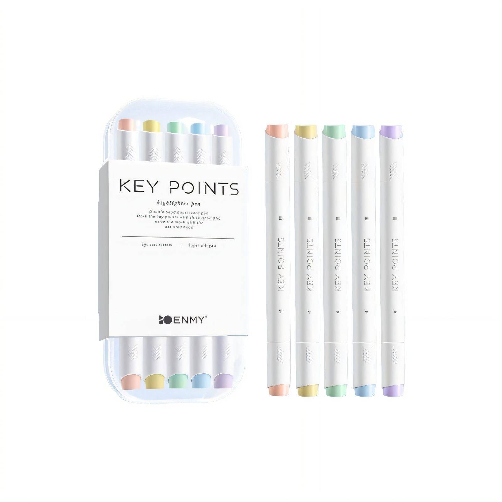 CCOCC 5Pcs Highlighters,Chisel Head Highlighters Pastel,Quick Drying ...