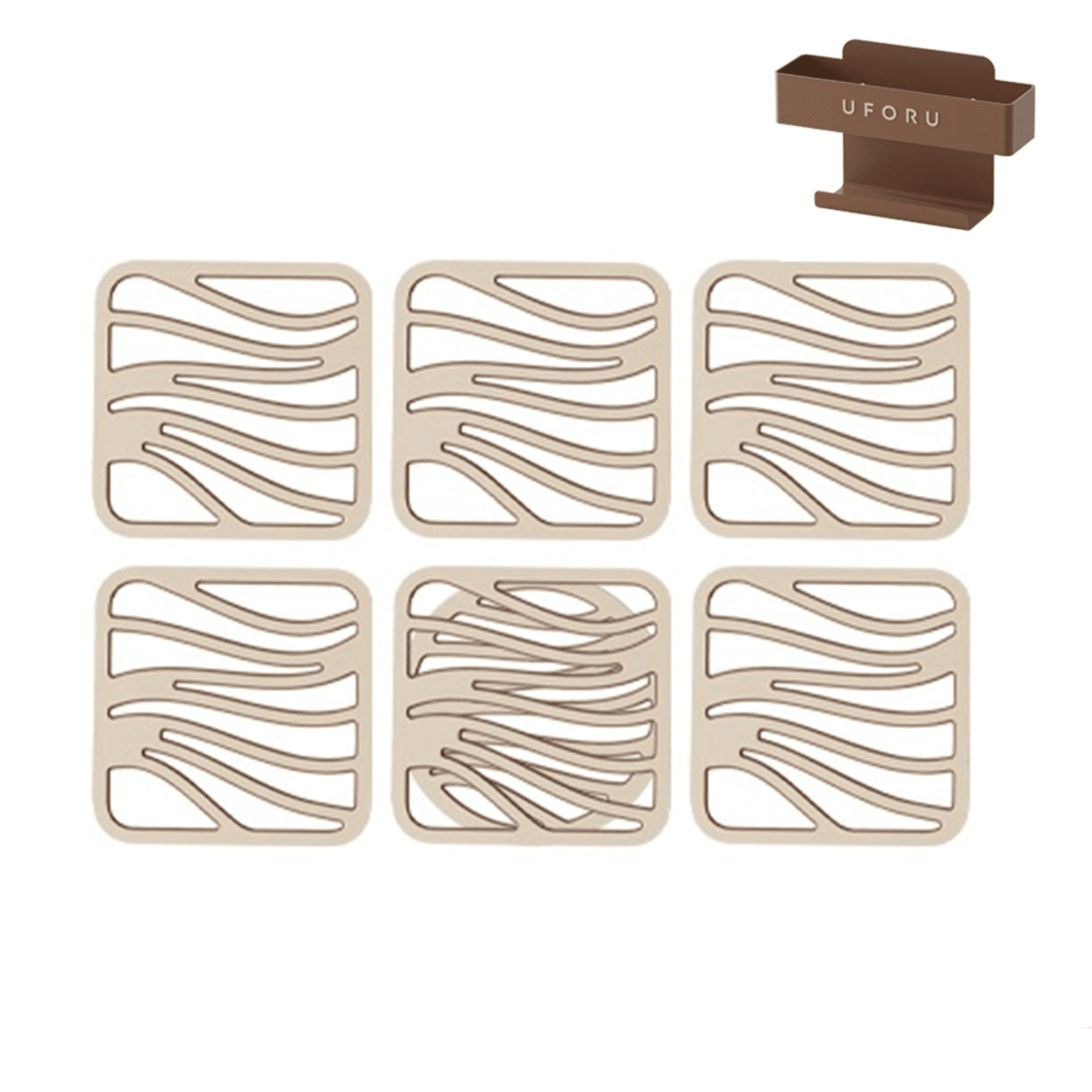 CCOCC 6 Pcs Coasters Cute Anti-slip Coasters for Drinks Double Decker ...