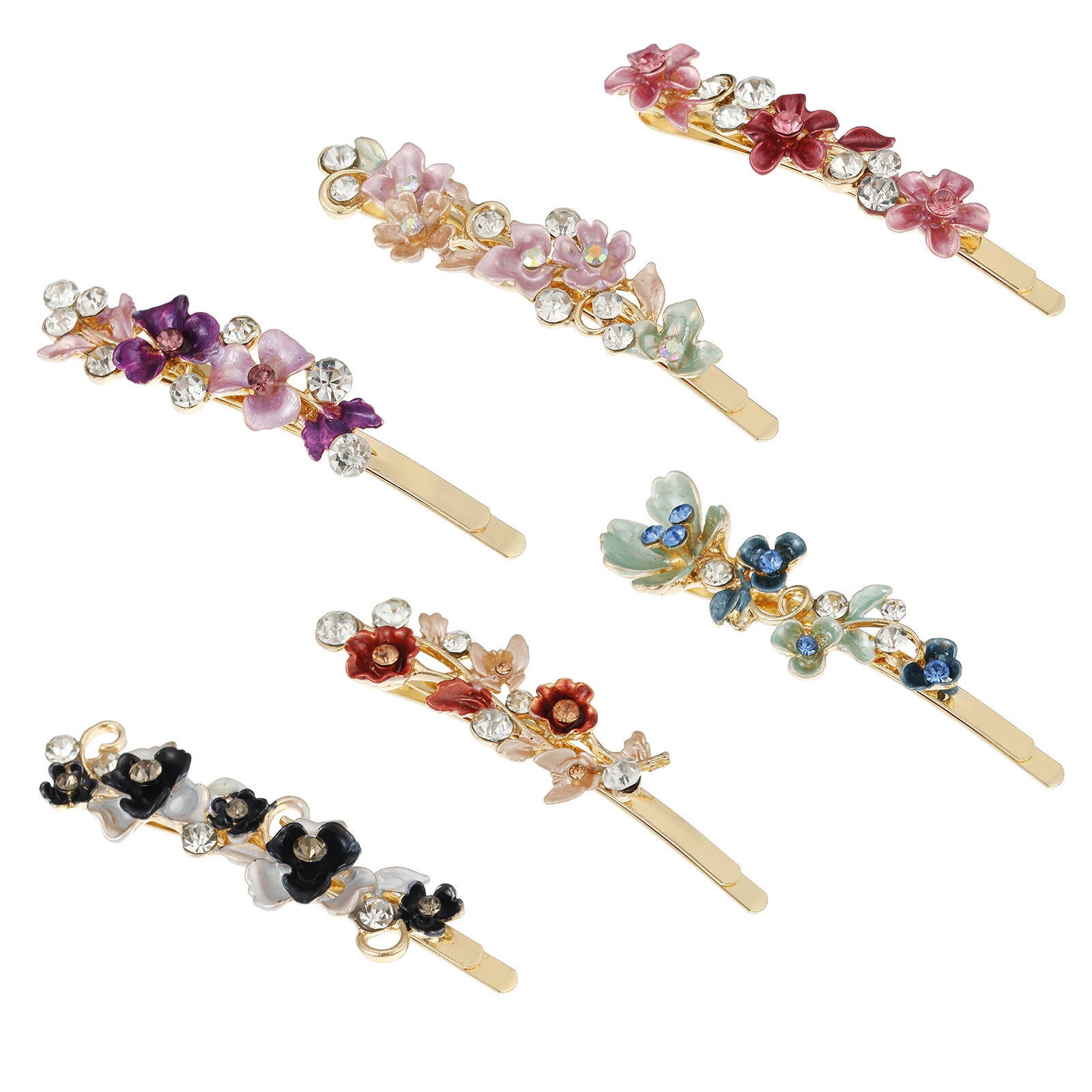 CCOCC 6 Pcs Hair Bows,Vintage Floral Pattern Hair Accessories for Girls ...