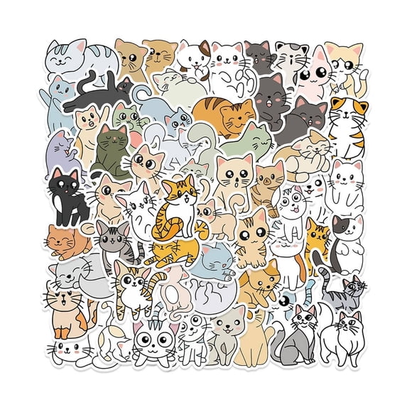 CCOCC 60 Pcs Cat Stickers,High-Temperature Resistance Travel Stickers ...
