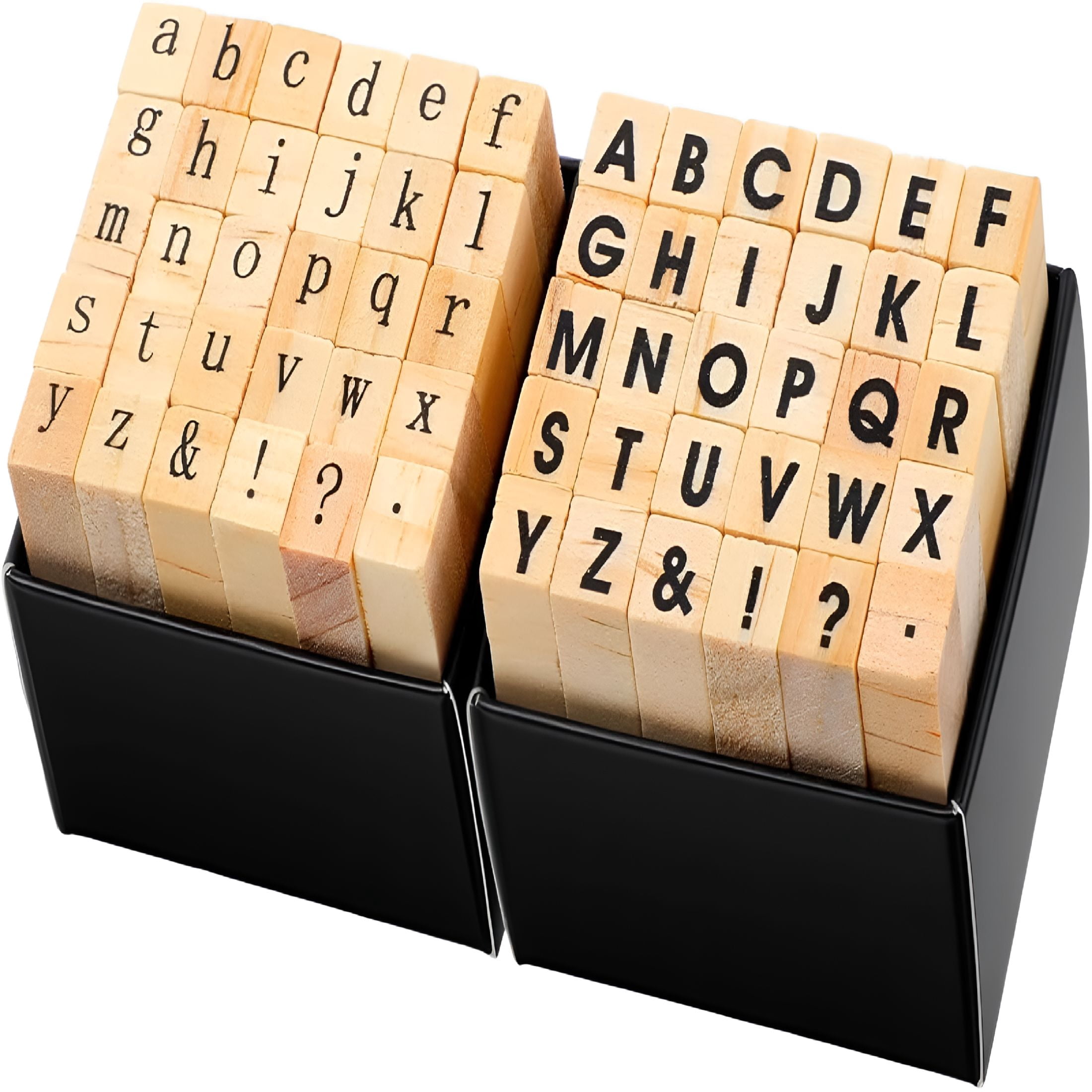 CCOCC 60Pcs Small Wooden Letter Stamps,Alphabet Letter Wood Rubber ...
