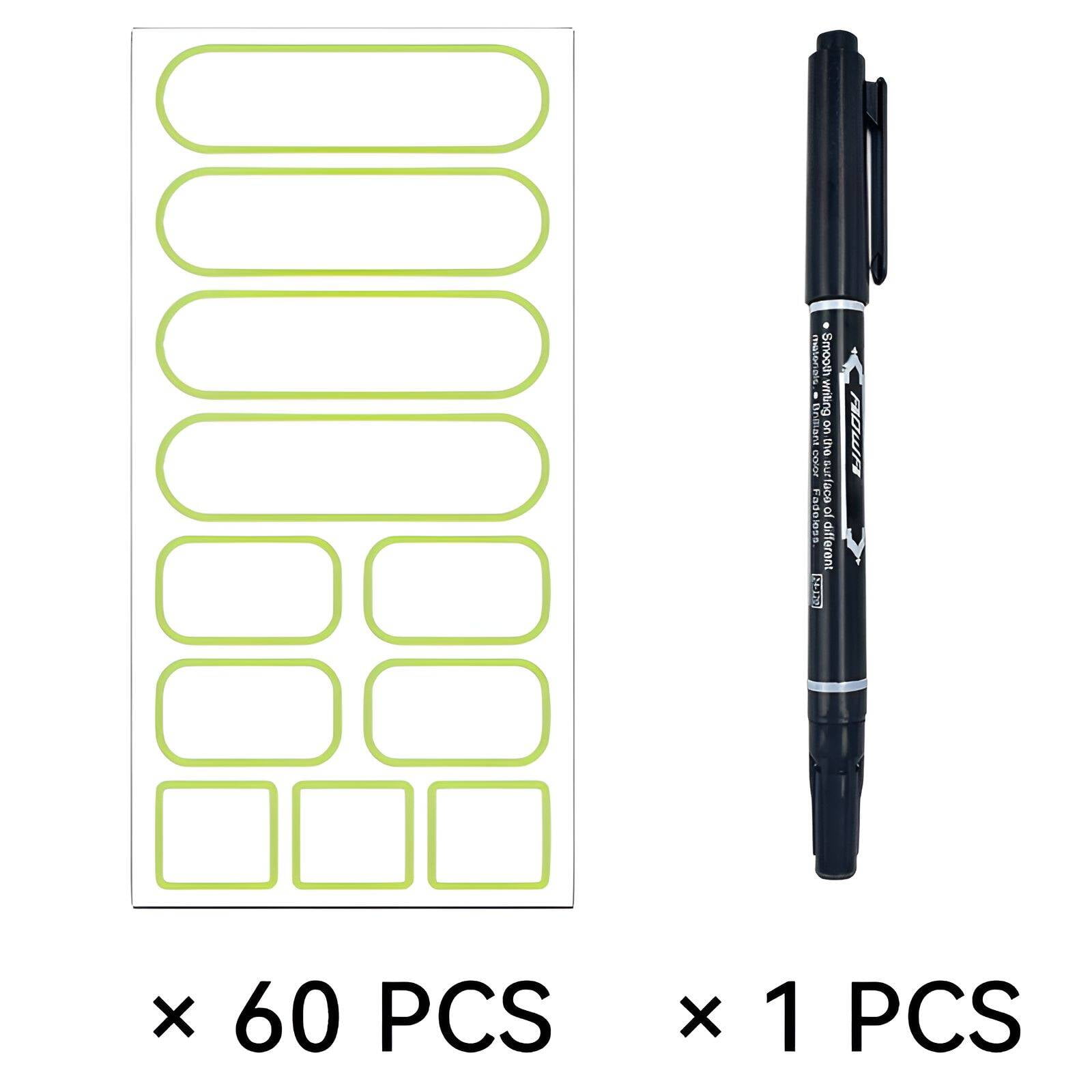CCOCC 61Pcs Name Tags,Waterproof Labels Sticker Labels,Writable Markers ...