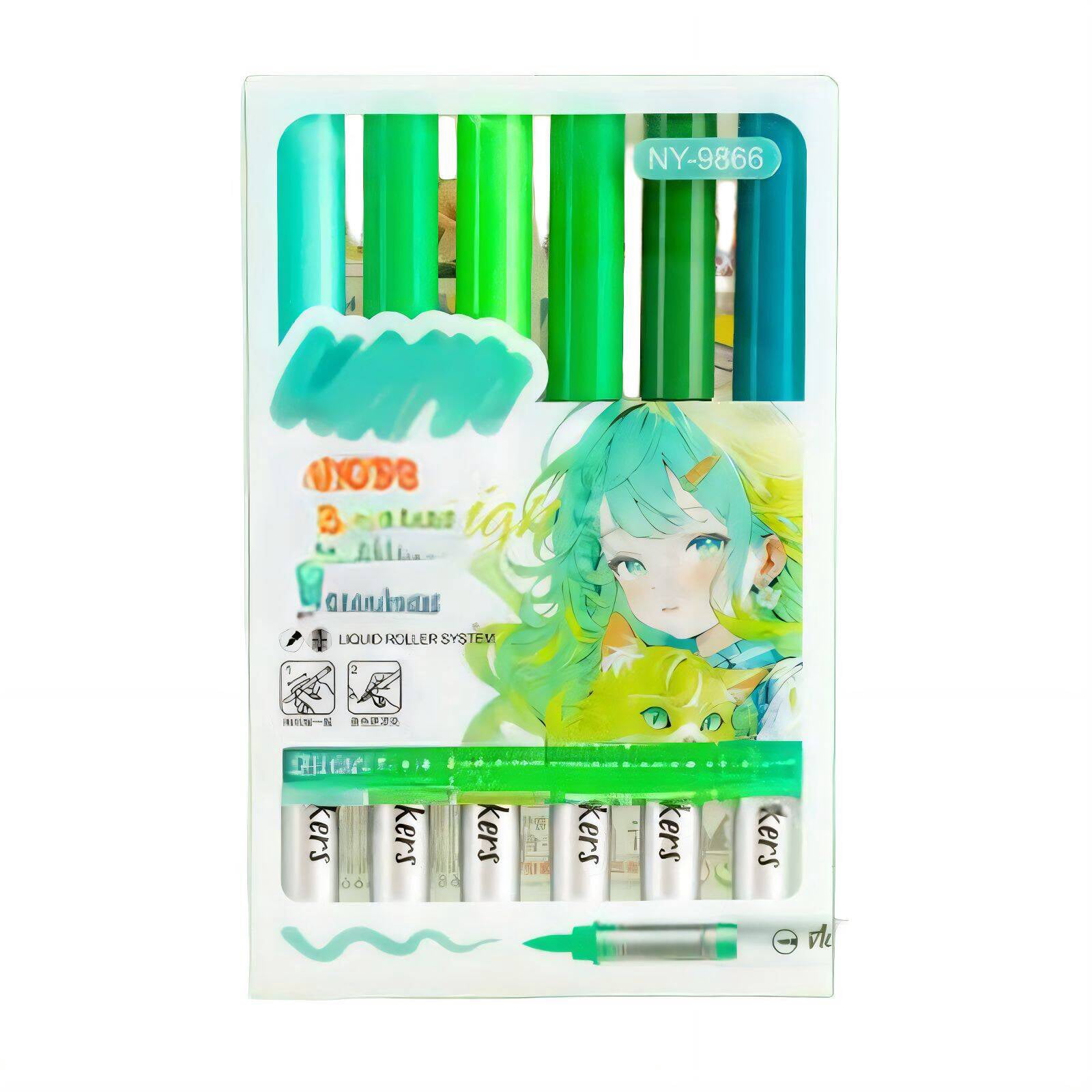 CCOCC 6Pcs Alcohol Markers,Metallic Color with Pearlescent Effect Glass ...