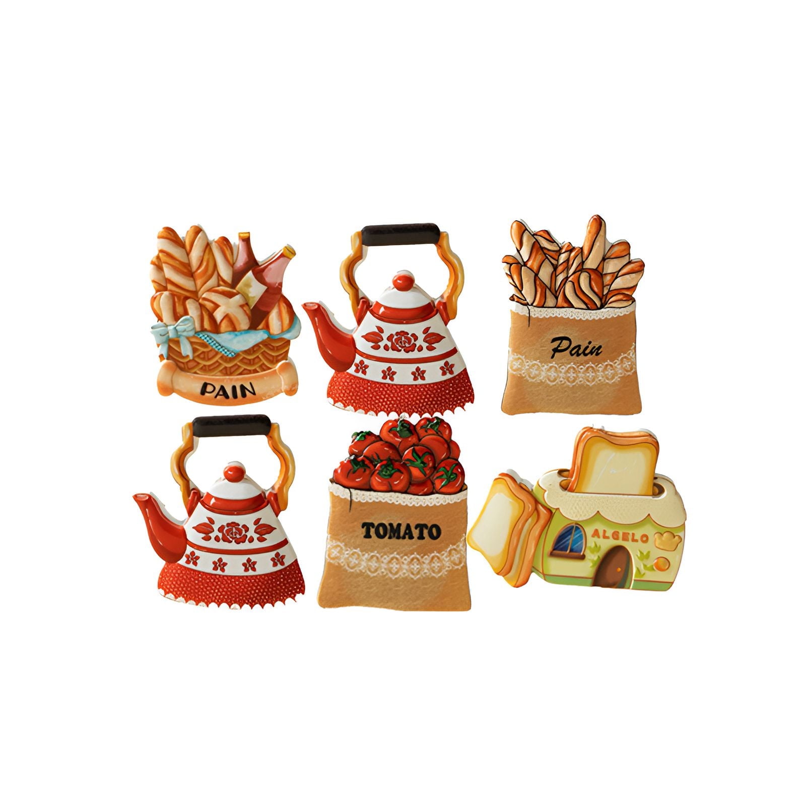 CCOCC 6Pcs Fridge Magnets,3D Food Effect Refrigerator Magnets ...